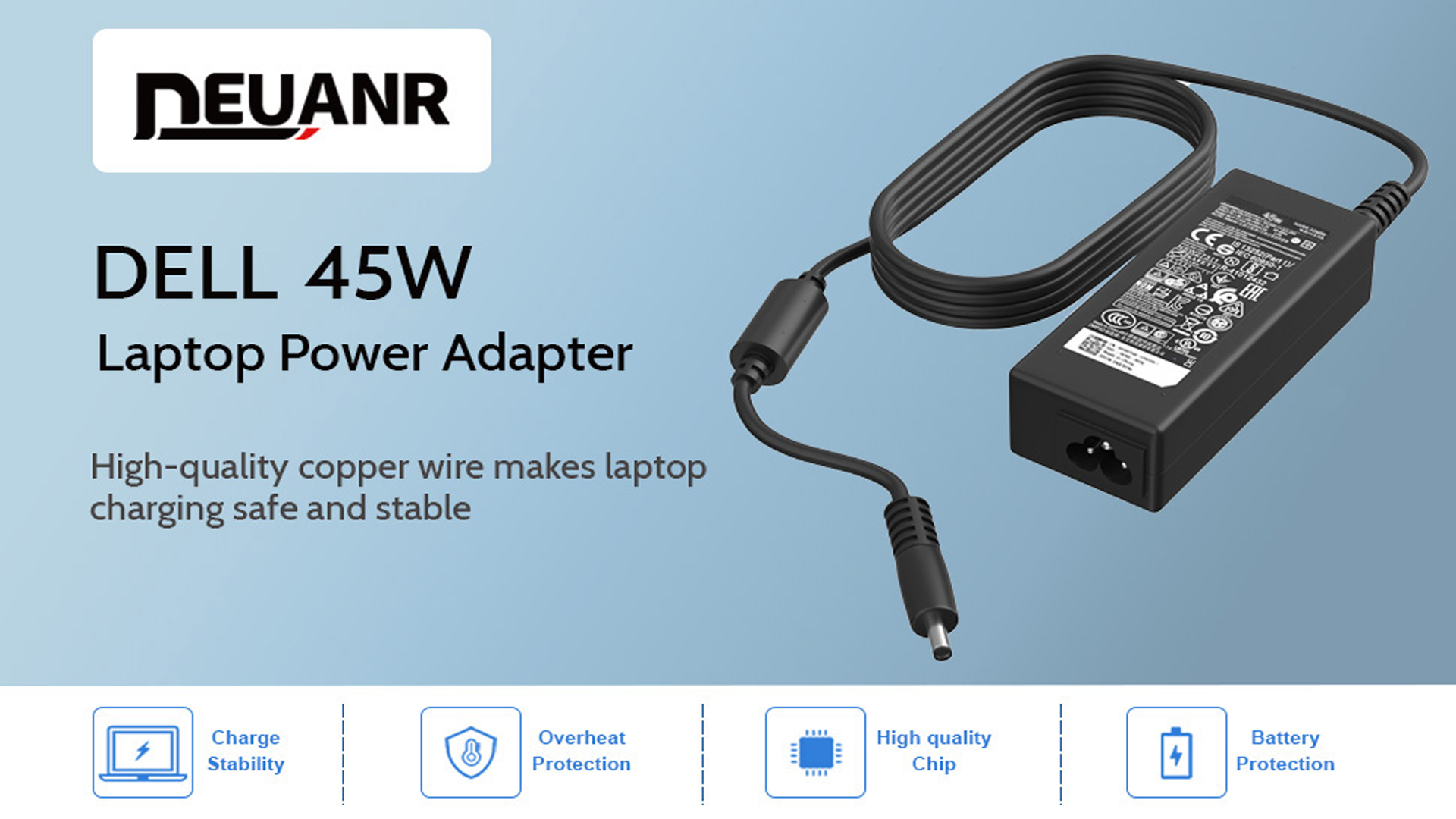 45W AC Adapter Charger For Dell Inspiron 15 5558 5559 45W AC Laptop ...