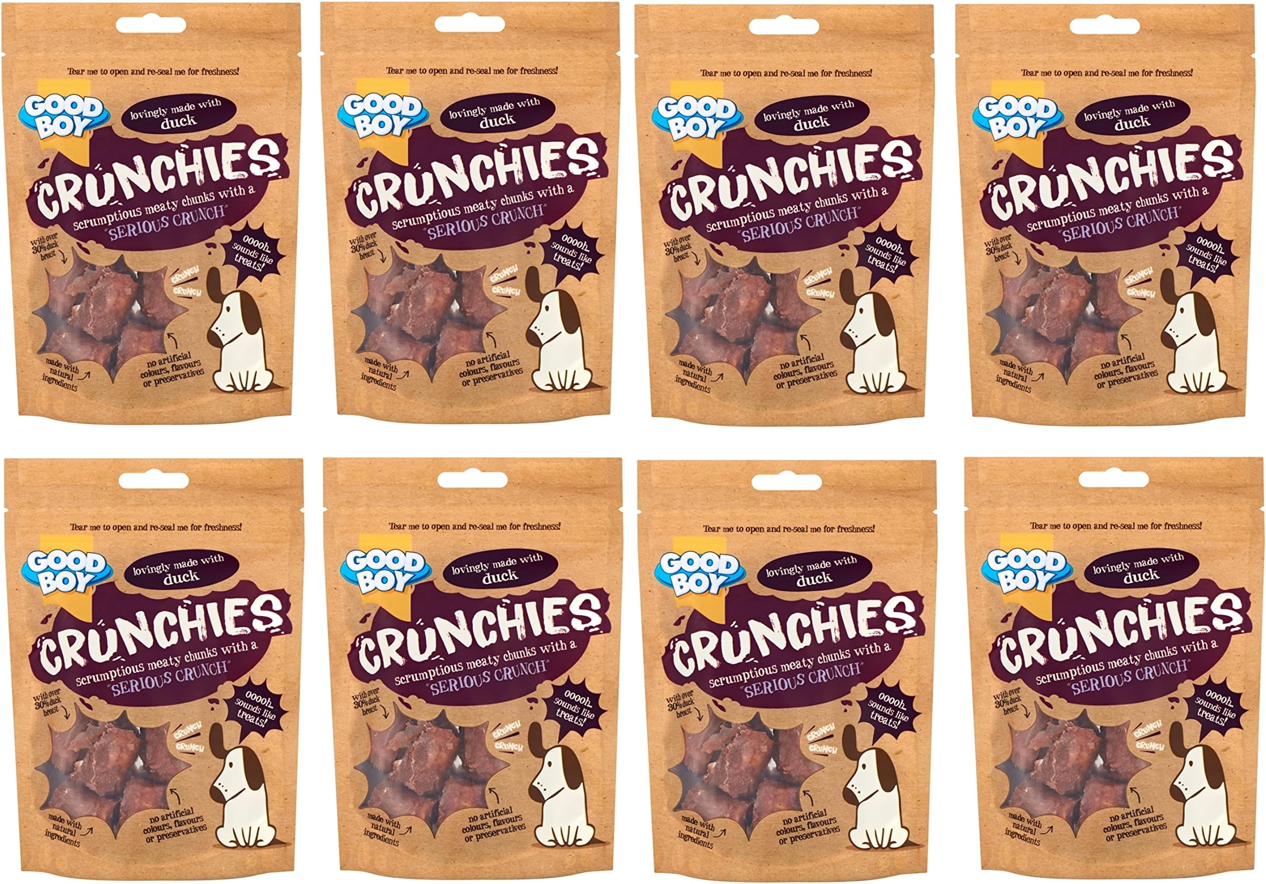 GOODBOY CRUNCHIES 'SERIOUS CRUNCH' NATURAL MEATY CHUNKS DOG CHEW TREATS ...