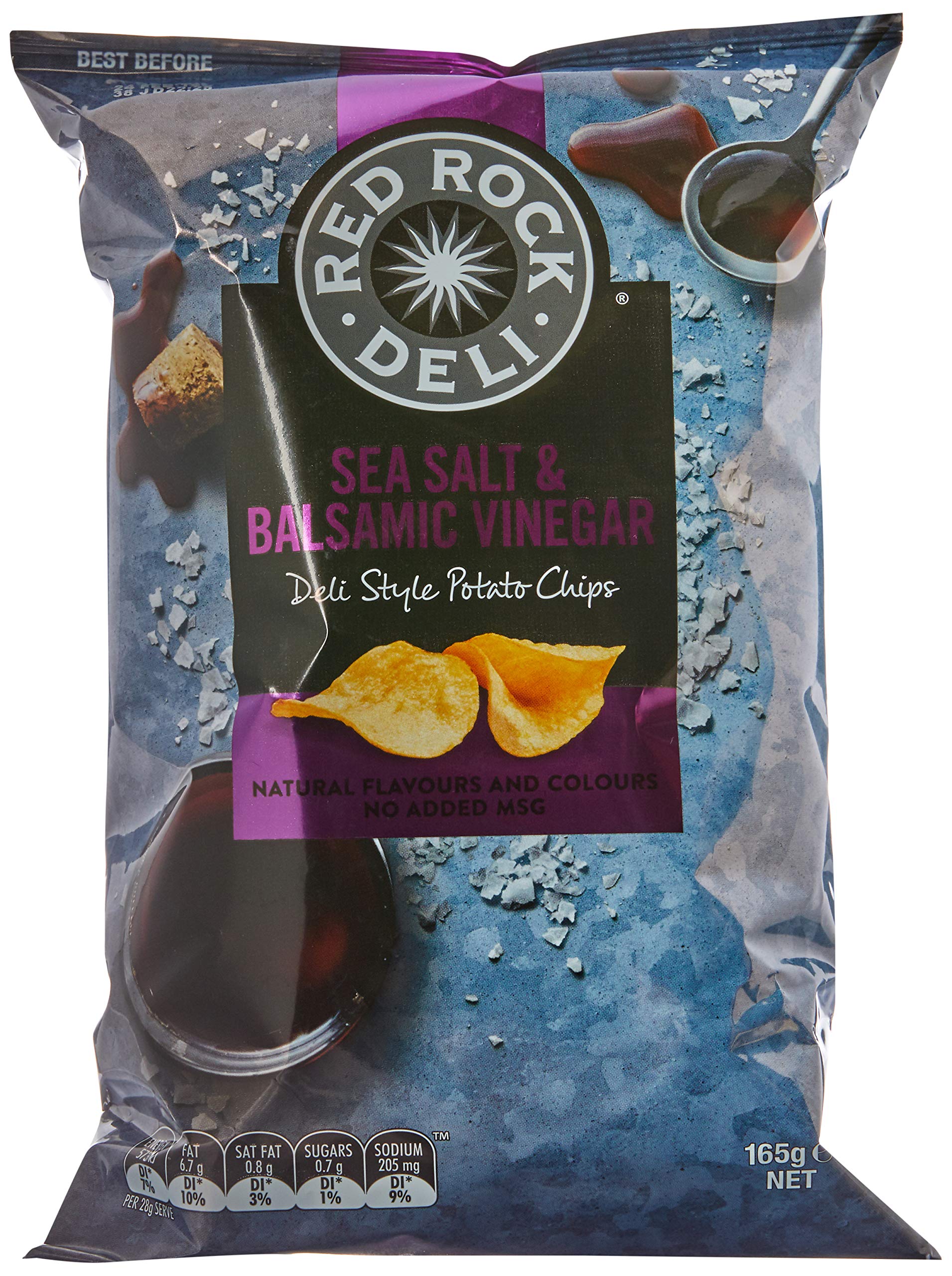Red Rock Deli Sea Salt and Balsamic Vinegar Potato Chips, 12 x 165 ...
