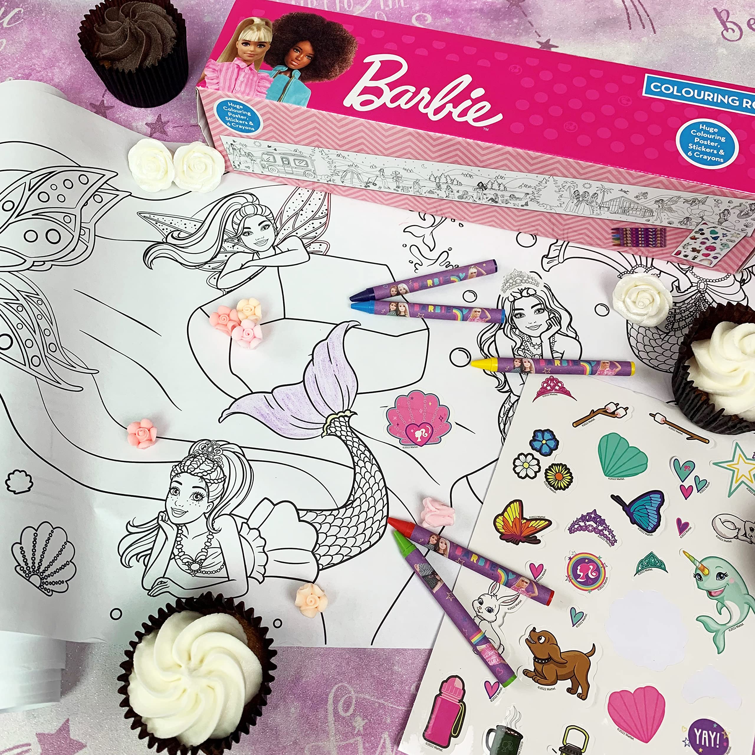 Blueprint Collections Barbie Colouring Roll | Poster Set | Barbie ...