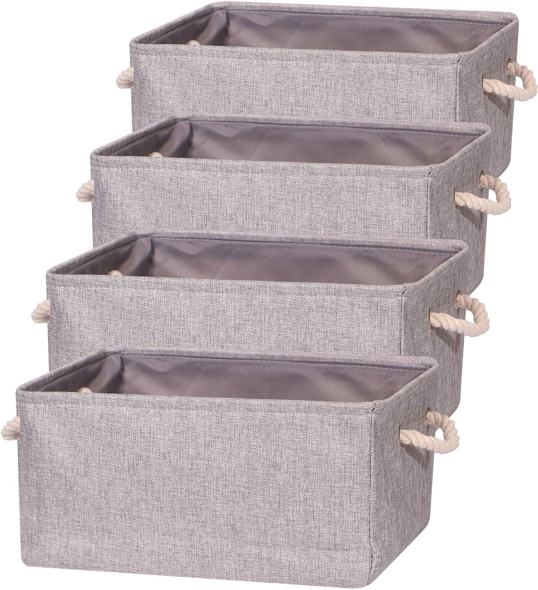 Amazon.com: TENABORT 6 Pack Large Storage Basket Bin, Foldable Fabric ...