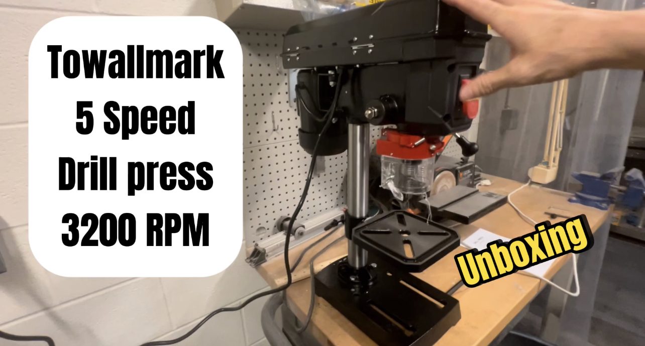 Watch Unboxing & Demo& Towallmark 5 Speed Benchtop Drill Press on ...