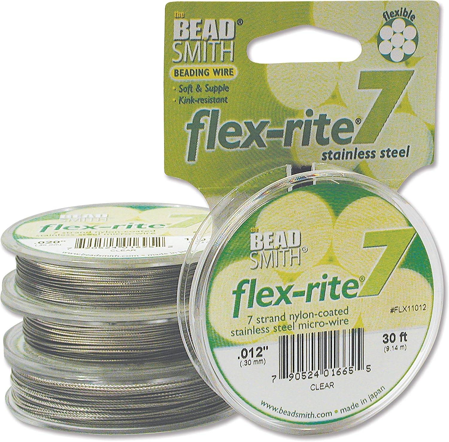 Amazon.com: Clear Flex Rite Beading Stringing Wire .012 Inch 30 Feet ...