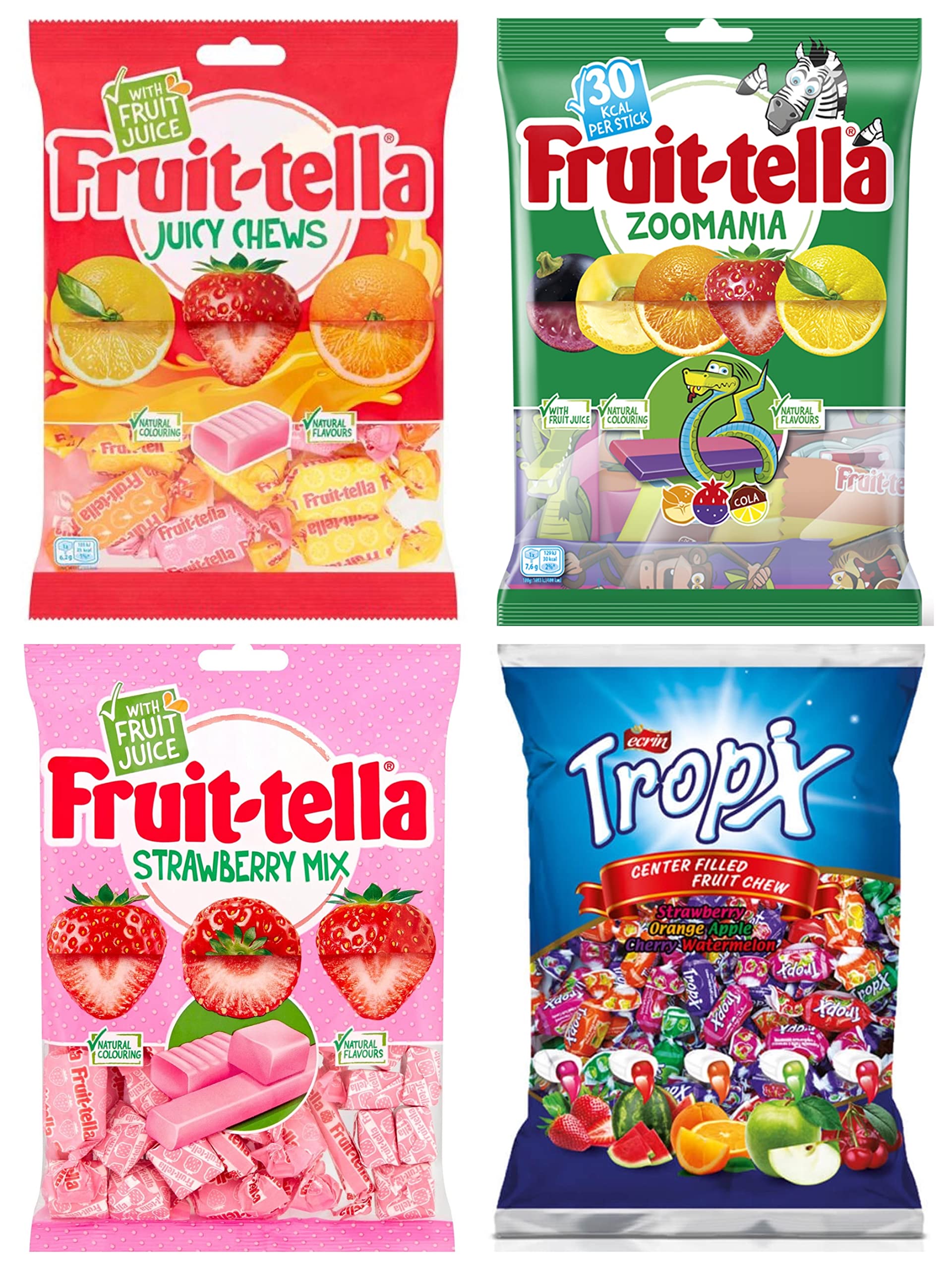Fruit Tella Sweets And Tropix Fruity Chews Fruittella Juicy Chews ...