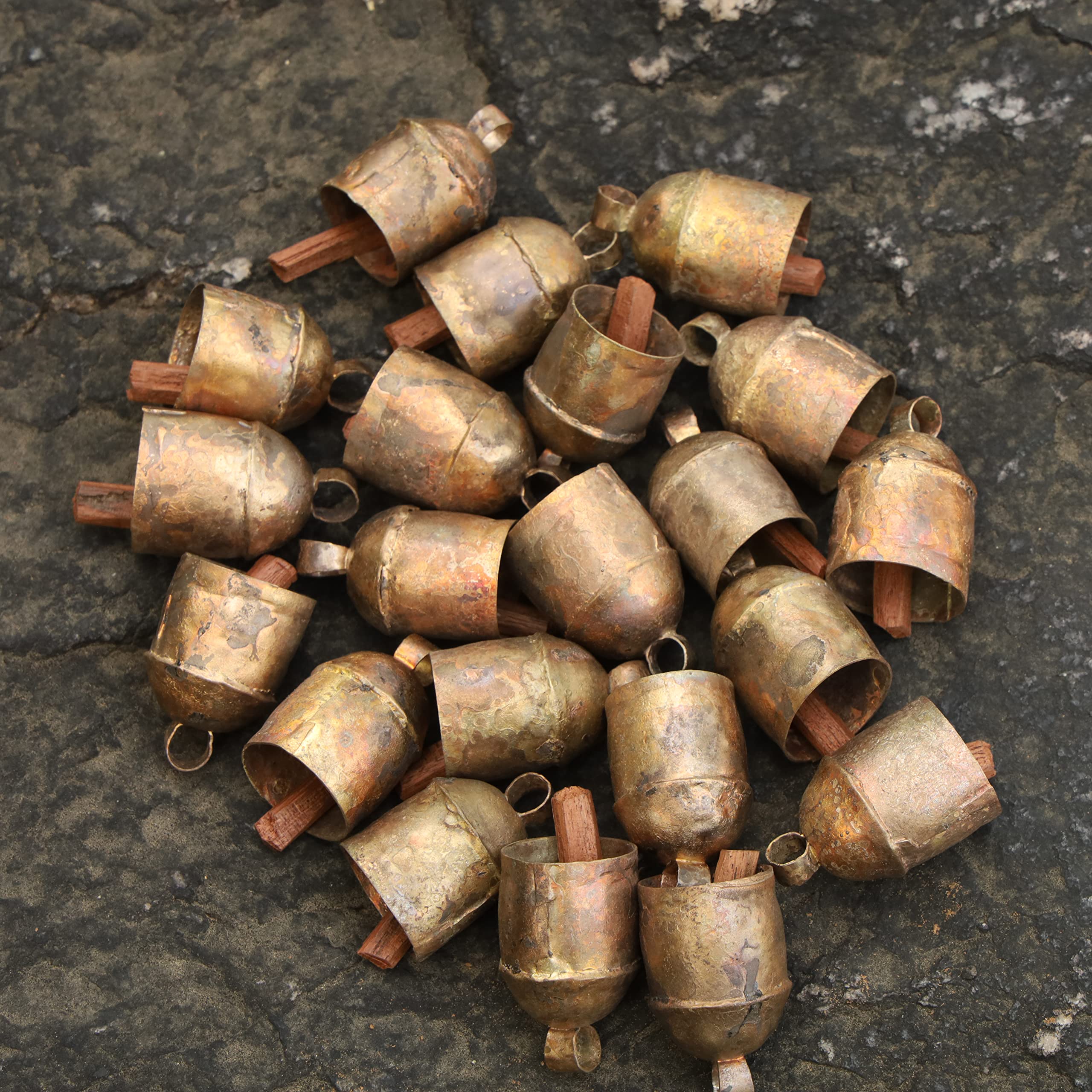 Amazon.com: Rustic Small Cow Bells for Crafts Christmas Tree Jingle ...