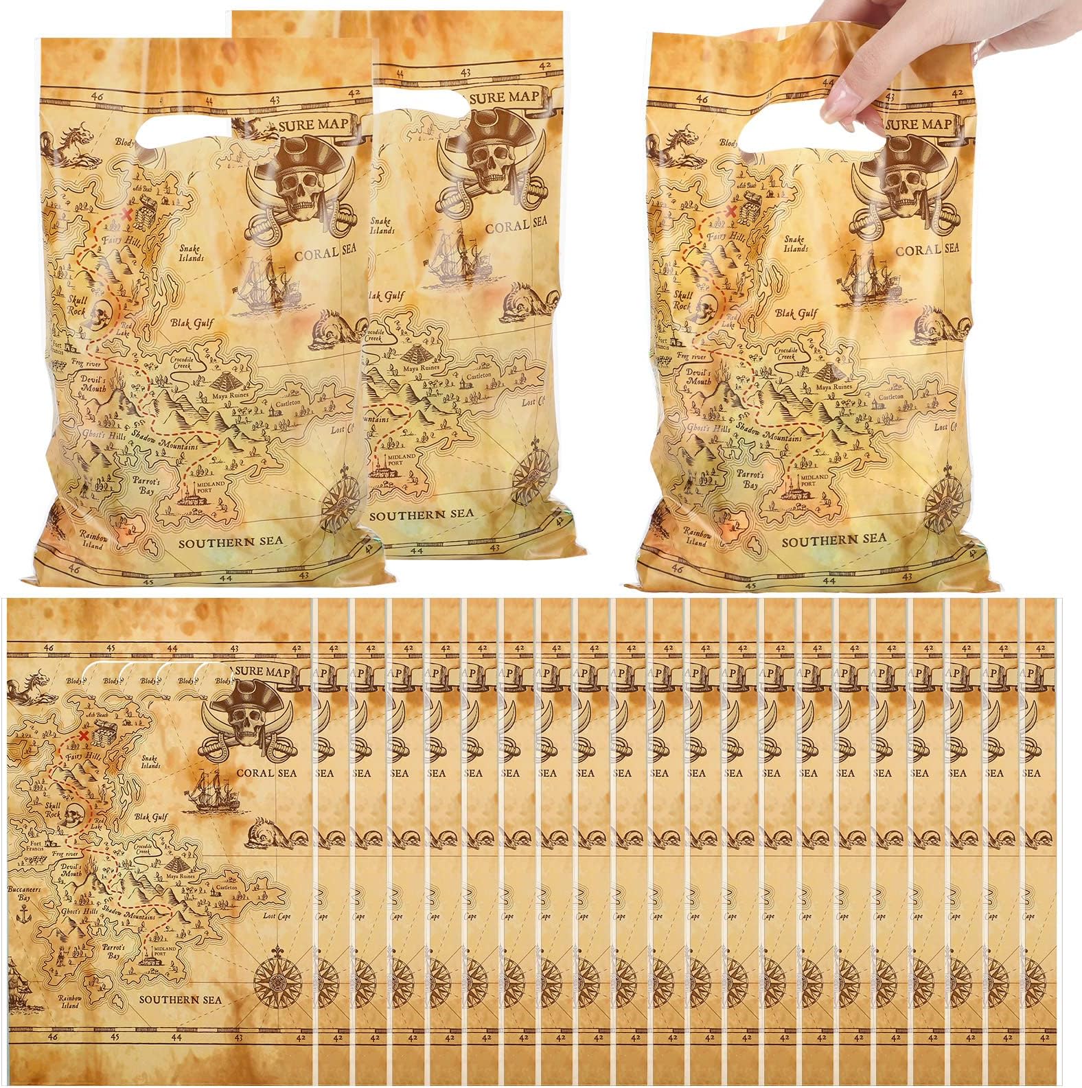 Amazon.com: Adorox 12 Treasure Chest Treat Boxes Pirate Birthday Party ...