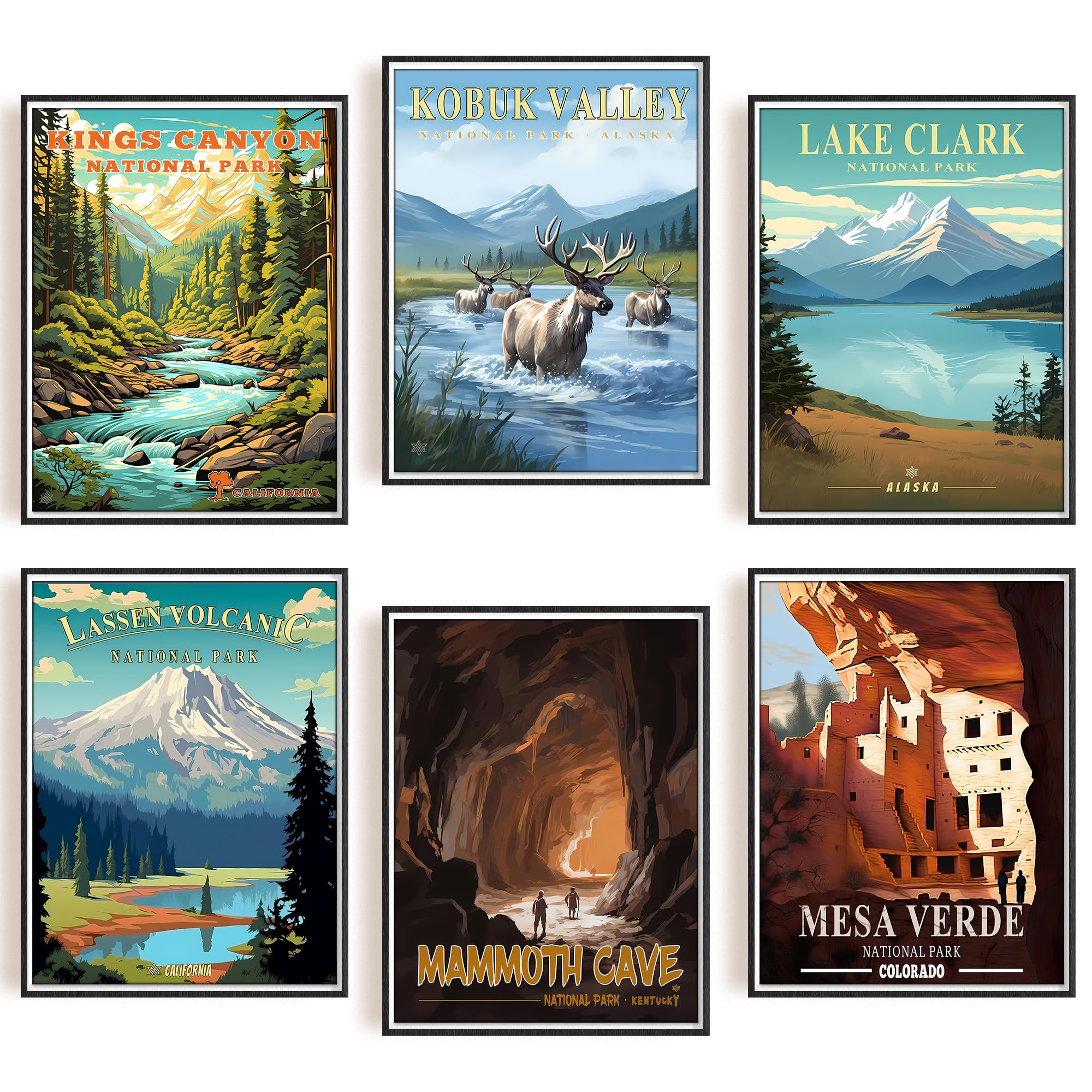 Amazon.com: SHOXREM National Park Wall Art: Captivating Travel Posters ...