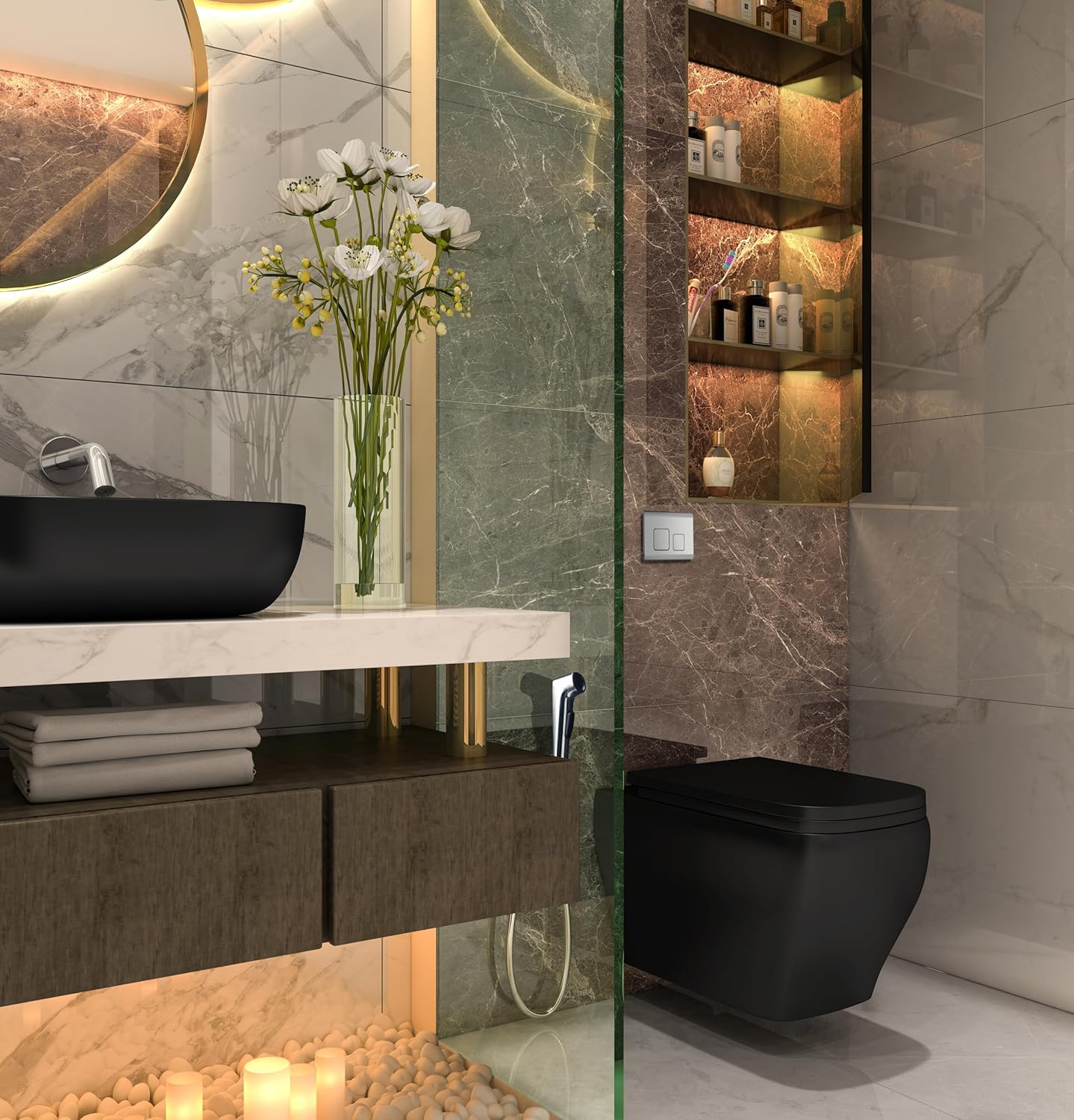 Hindware Italian Collection Bathroom Combo | Flora Sensor Faucet ...