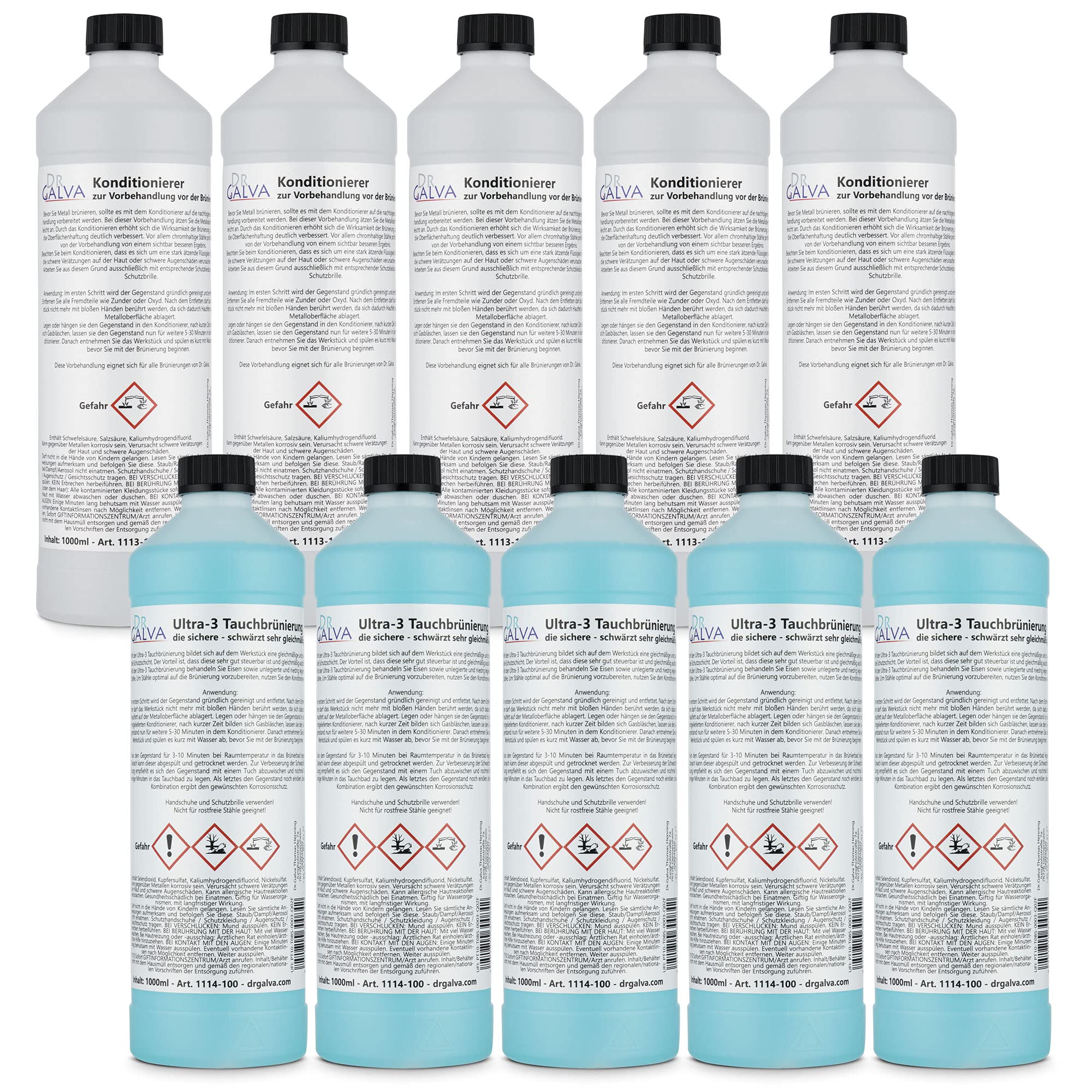 Kit de Ultra-3 Brunissage par immersion 2x5000ml - „La sûre“ - noircit ...