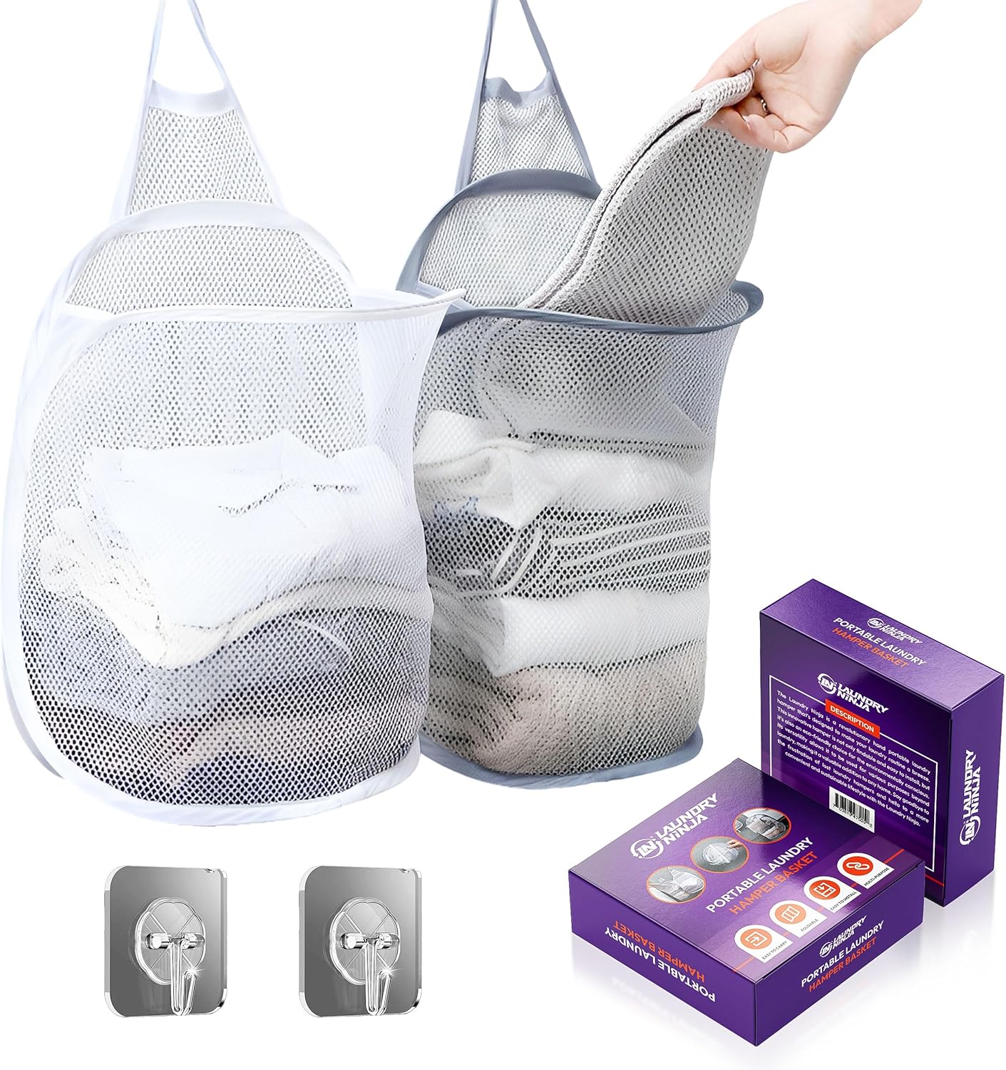 Amazon.com: Laundry Ninja Hanging Laundry Hamper Laundry Hamper ...