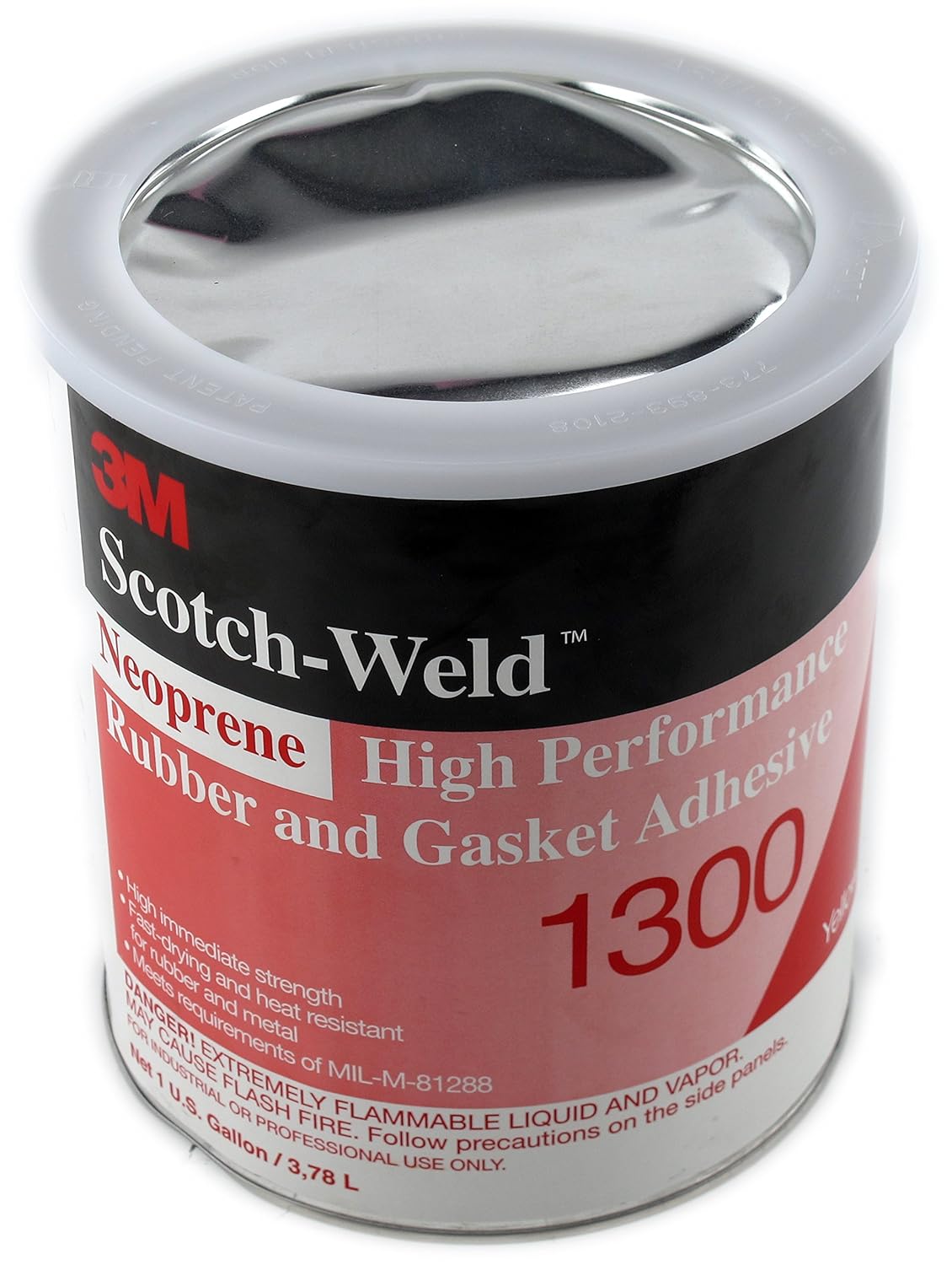 3M Neoprene High Performance Rubber and Gasket Adhesive 1300, Yellow ...