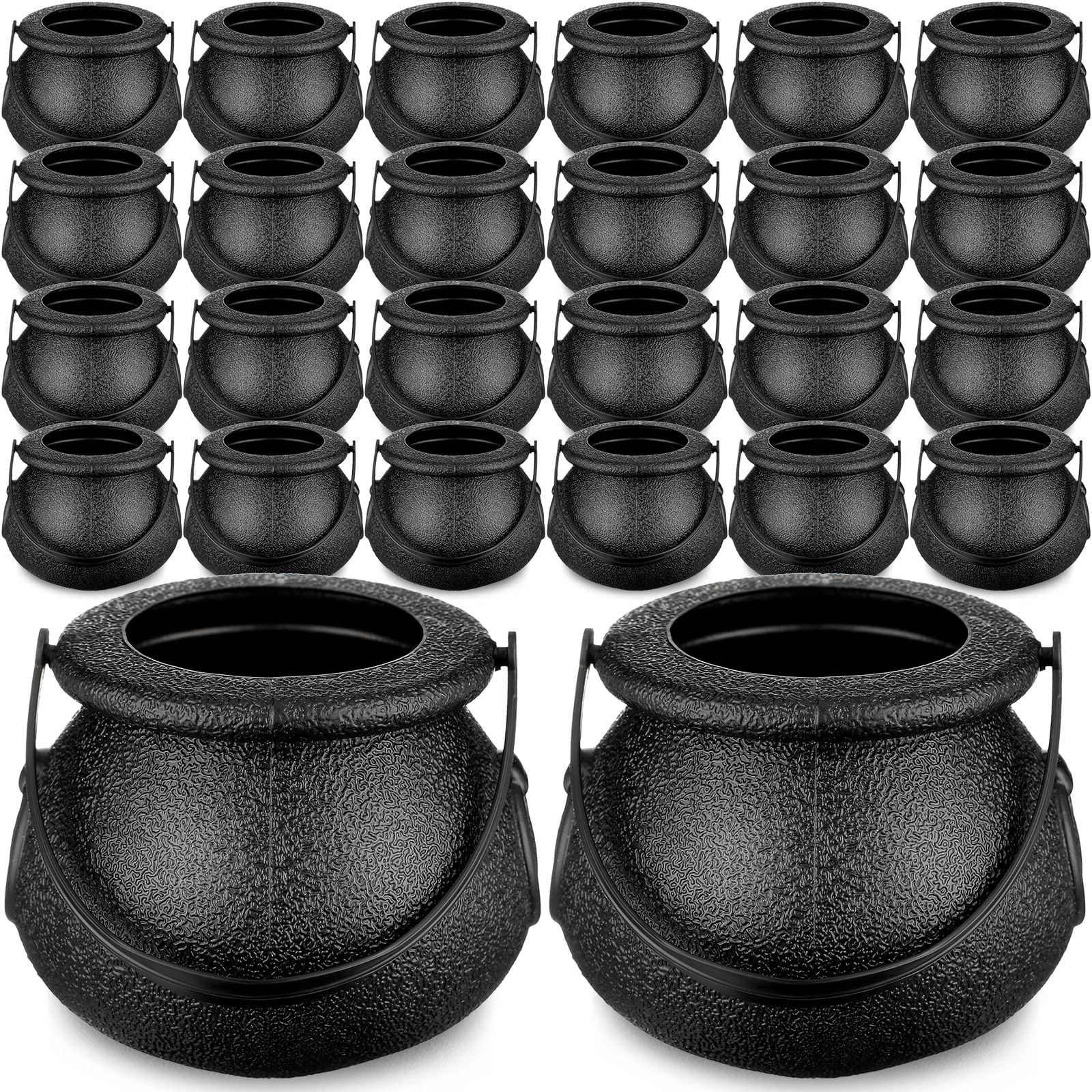Amazon.com: Zhanmai 26 Pcs Halloween Candy Cauldron Kettles Mini Black ...