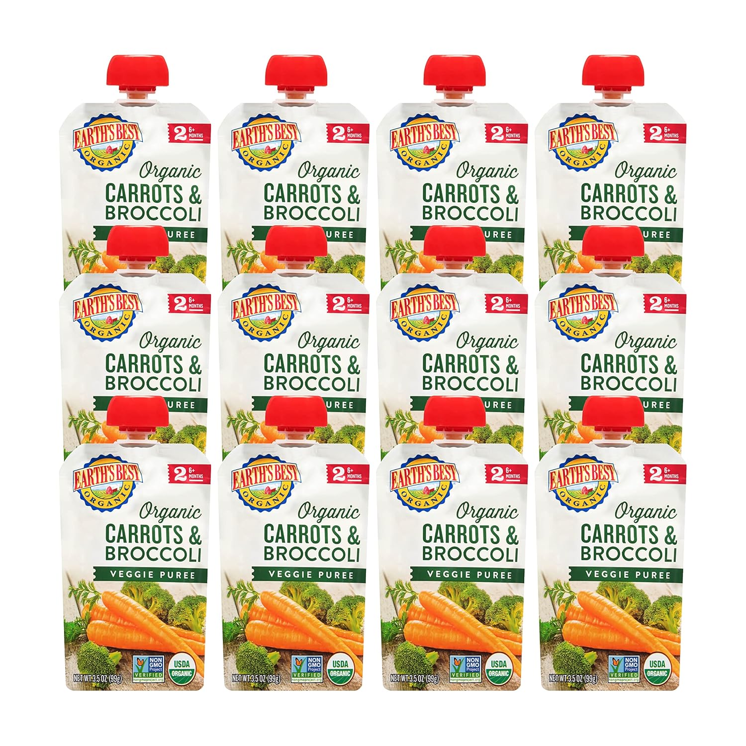 Amazon.com: Earth's Best Organic Baby Food Pouches, Stage 2 Vegetable ...