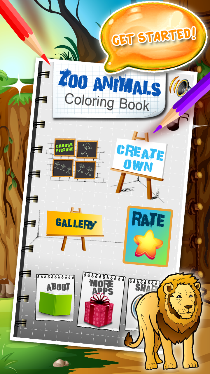 Zoo Animals Coloring Book - App on Amazon Appstore