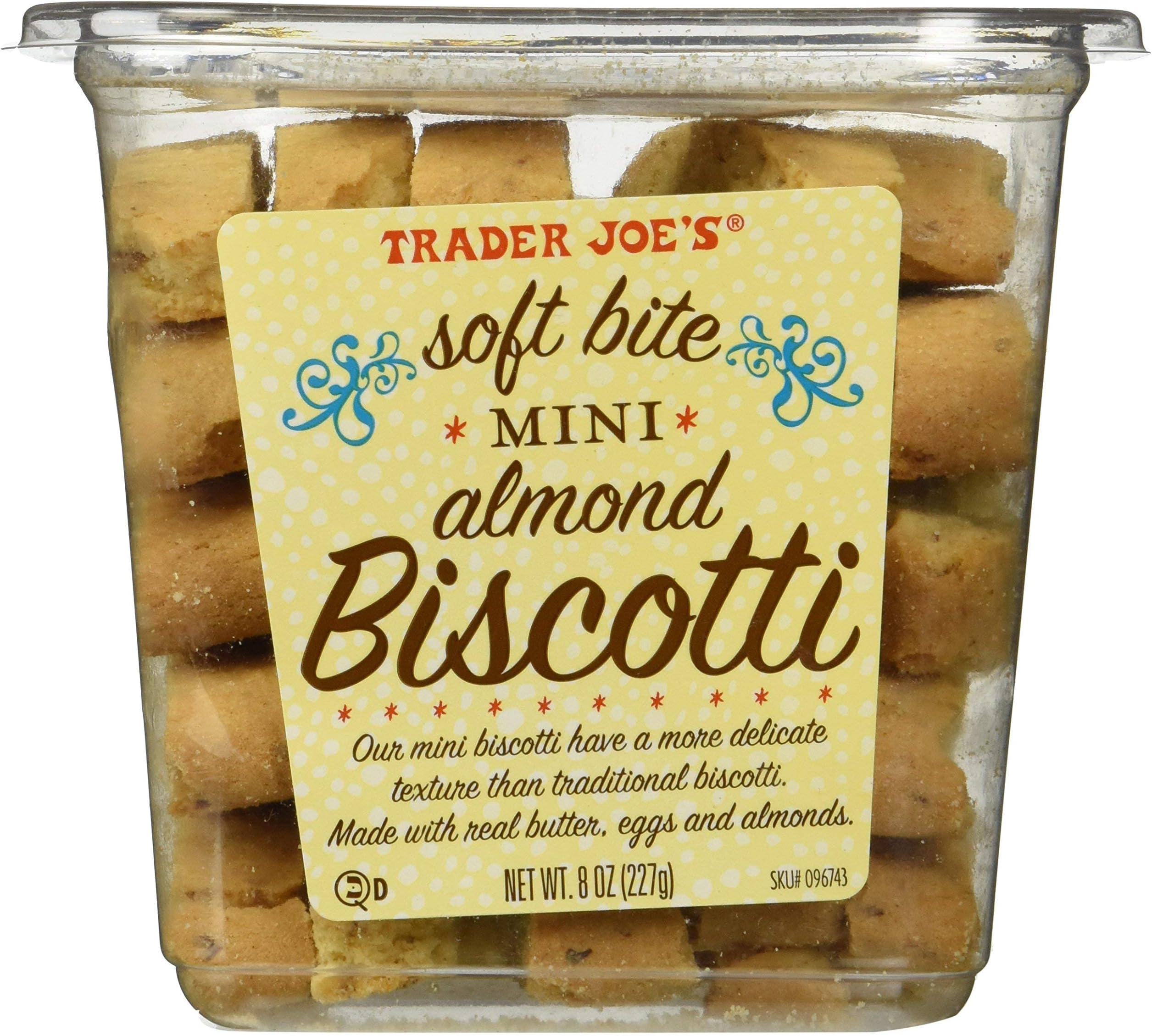 Amazon.com: Trader Joe's Soft Bite Mini Almond Biscotti… - PACK OF 2 ...