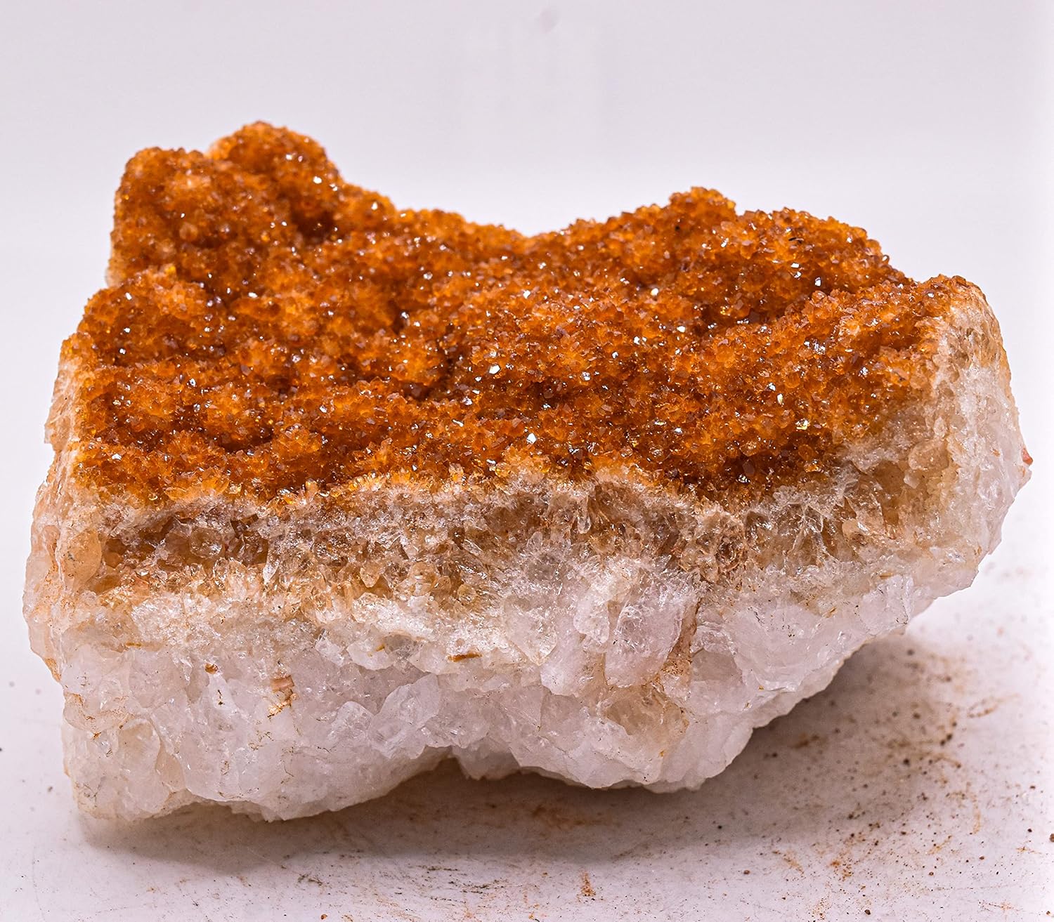 Amazon.com: 1.3lb 98mm Citrine Druzy Cluster Caramel Orange Natural ...