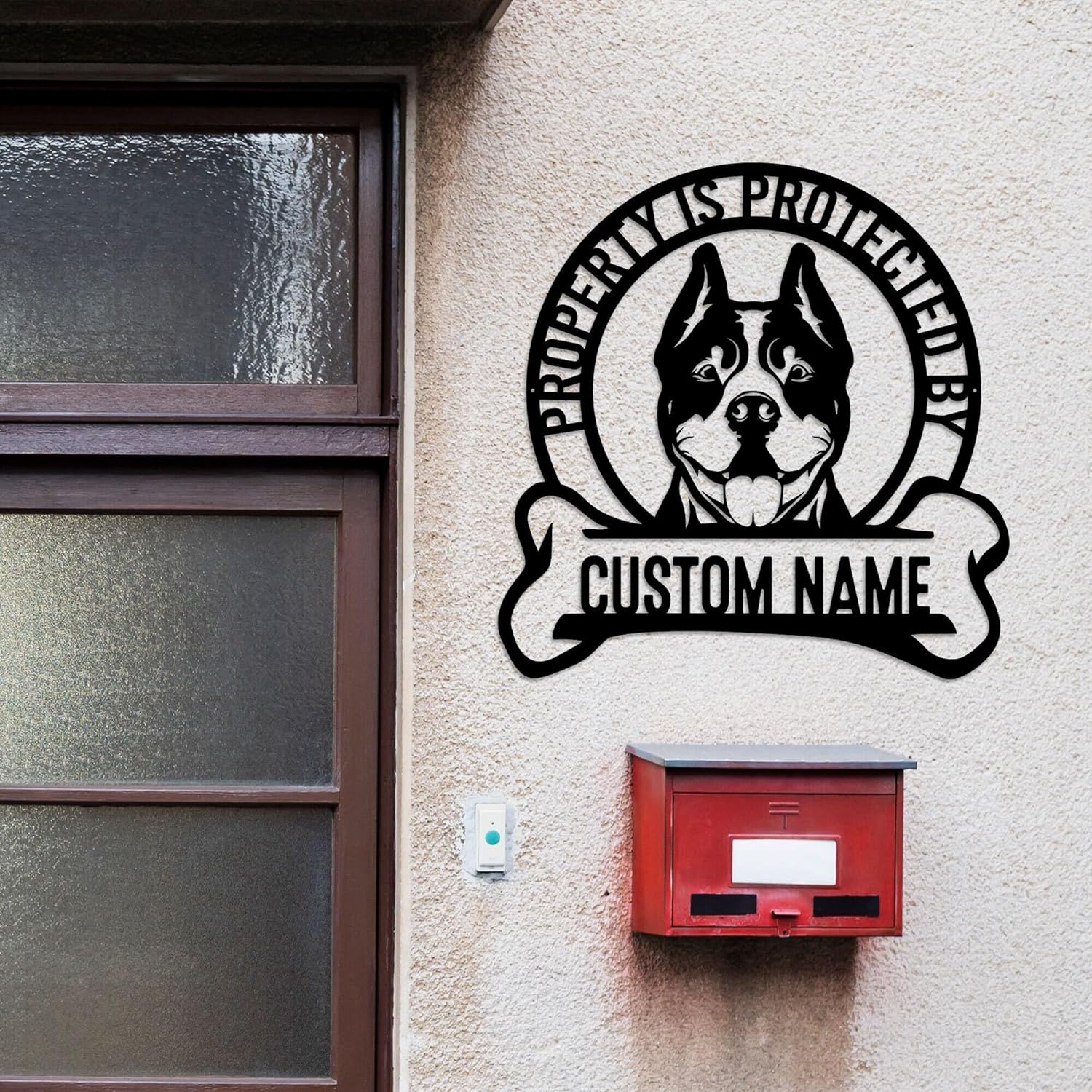 Amazon.com: POLYS Custom Metal Sign With Led Light, Custom Pitbull ...