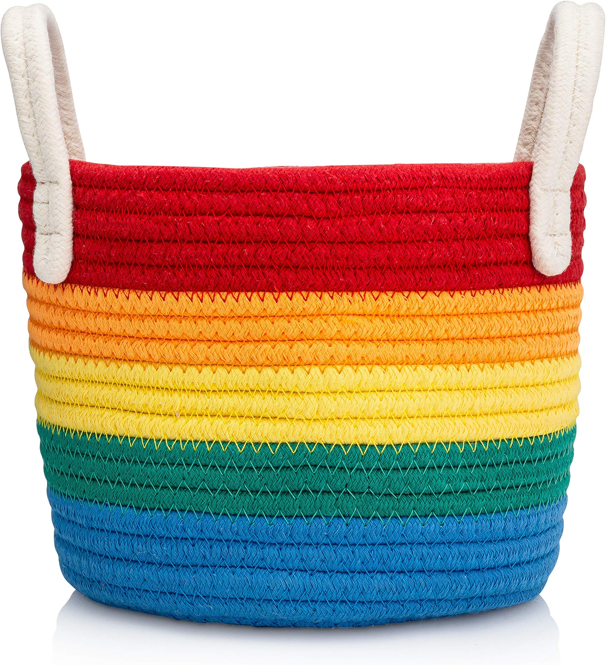 Amazon.com: Rainbow Decor Cotton Woven Storage Basket Set Perfect For ...