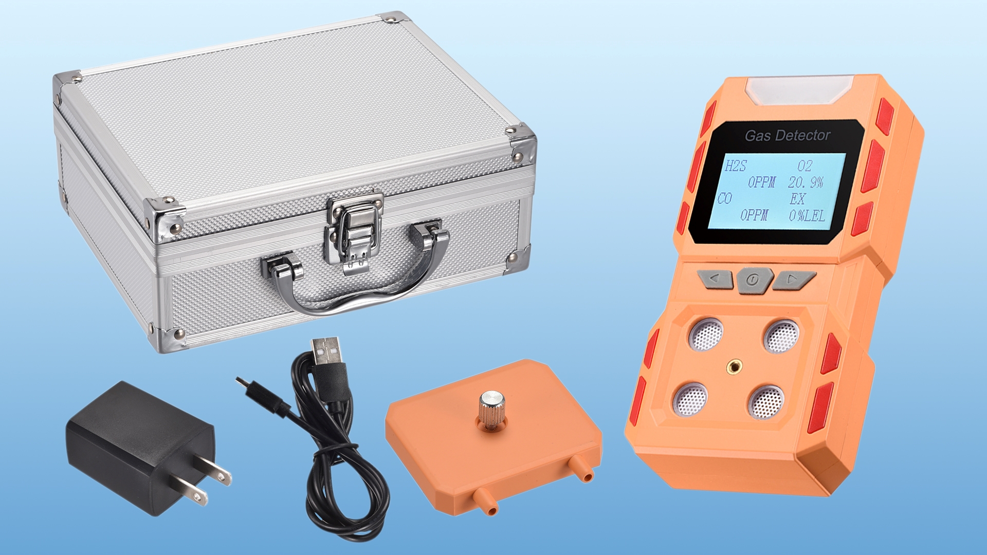 Watch Gas Leak Detector Monitor 4 Gas Meter Sniffer Rechargeable on ...