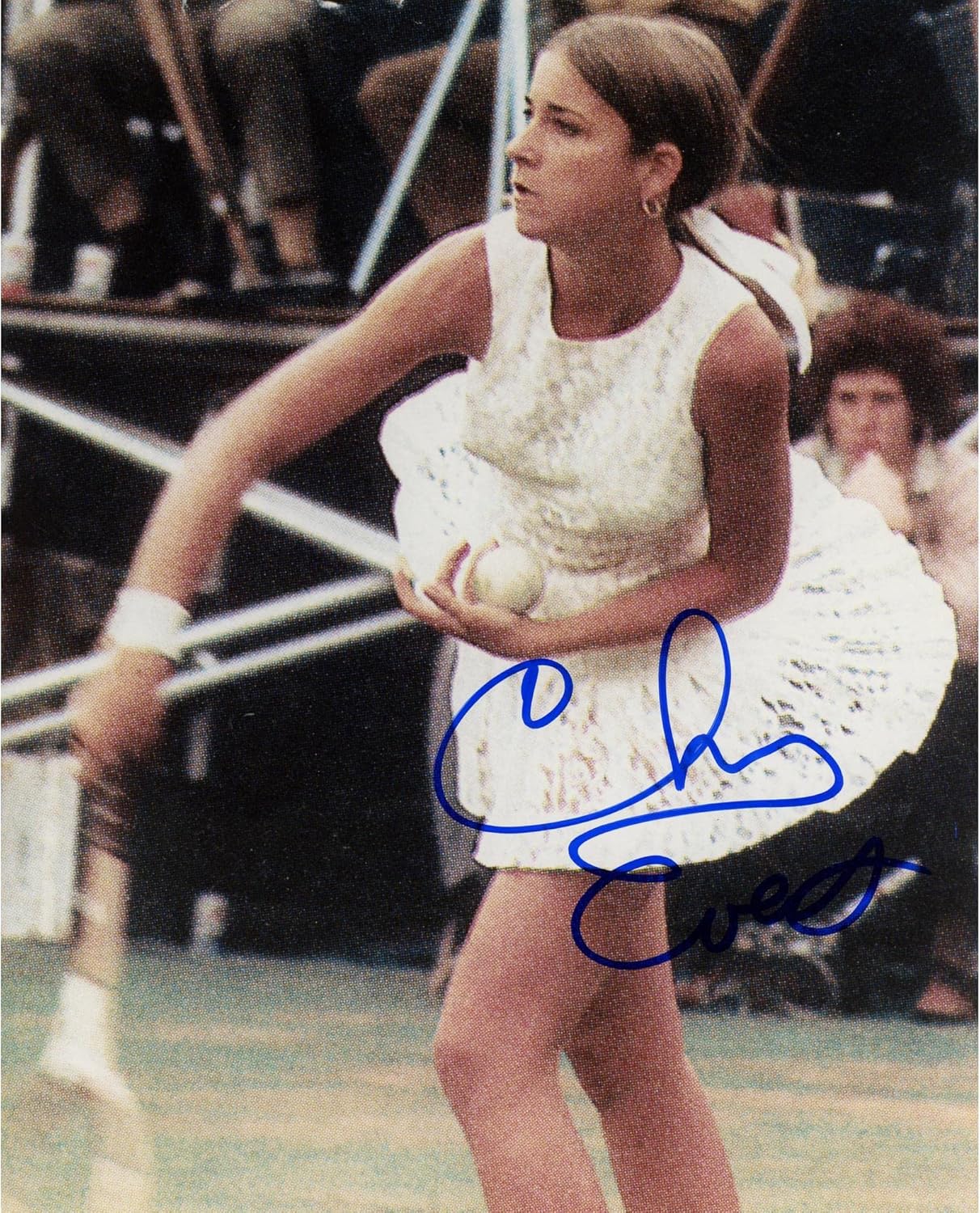Amazon.com: Chris Evert Autographed 8'' x 10'' Swinging Racquet ...
