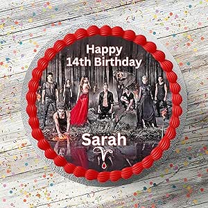 Vampire Themed Personalised PRECUT Edible Cake Topper 7.5 Inch Round ...