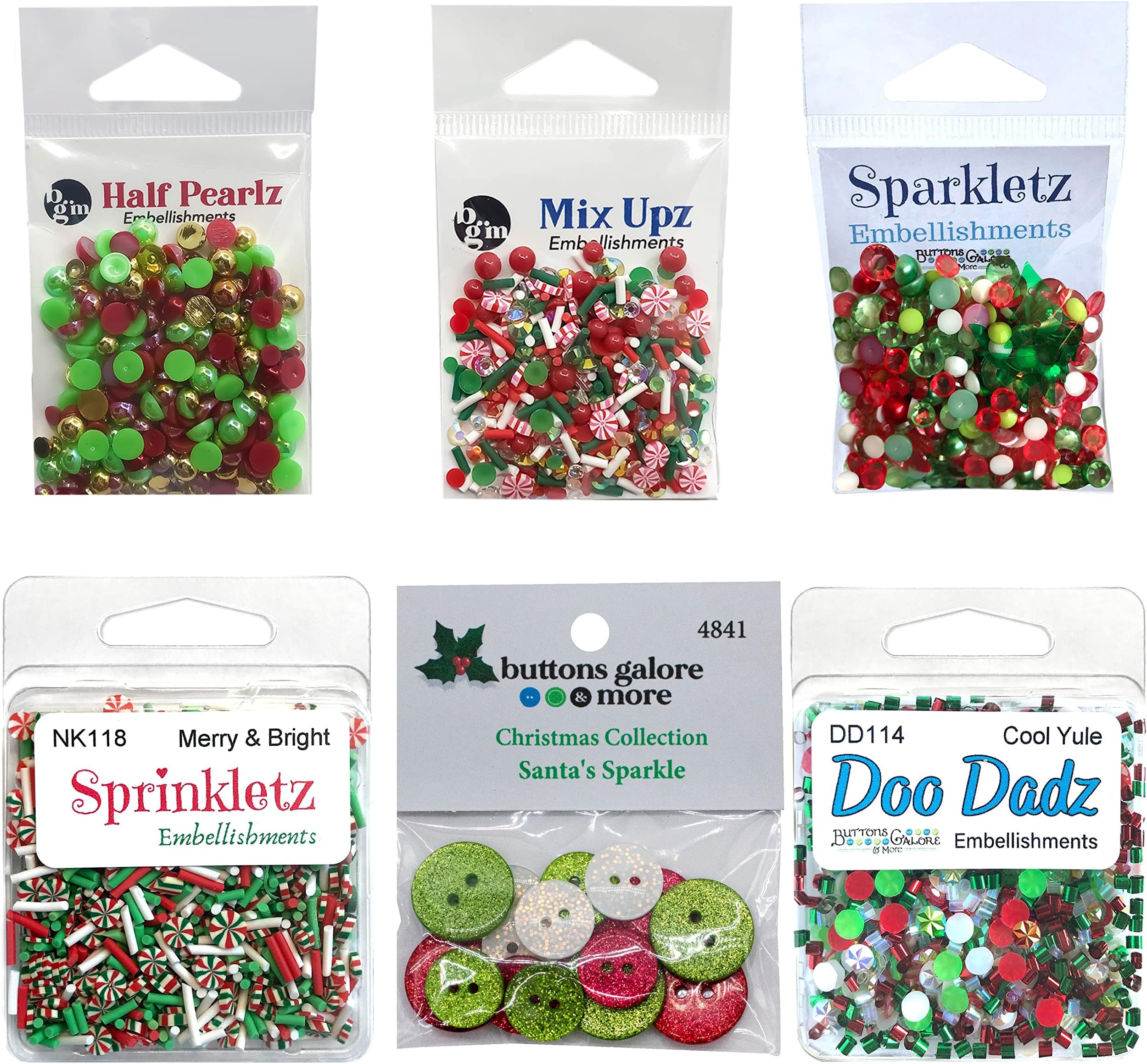 Amazon.com: Buttons Galore 60+ Assorted Christmas Buttons for Sewing ...