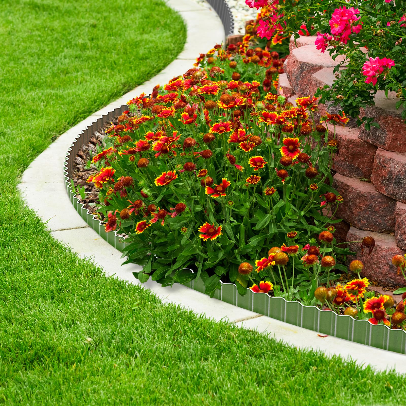 Snapklik.com : Corrugated Metal Garden Edging, 3" X50ft Landscape Edges ...