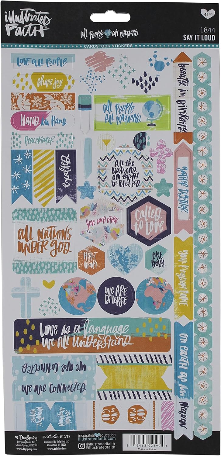 Amazon.com : DaySpring Bible Journaling - Cardstock Stickers - All ...