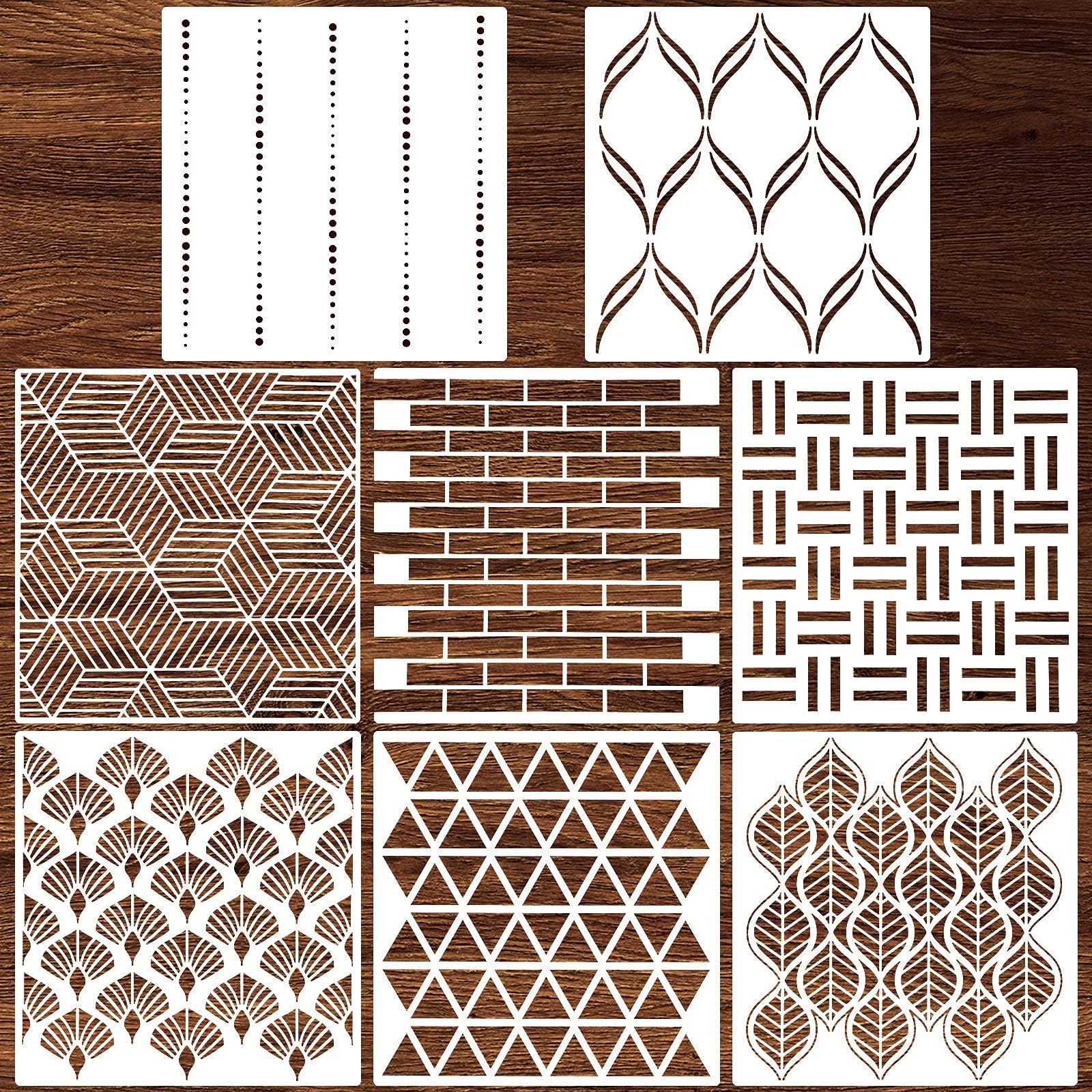 Amazon.com: GSS Designs Herringbone Geometric Wall Stencil - Reusable ...