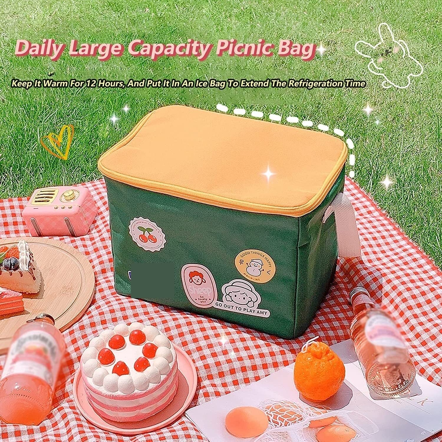 Cestino Da Picnic Dei Cartoni Animati Cesto Picnic Collezione Di
