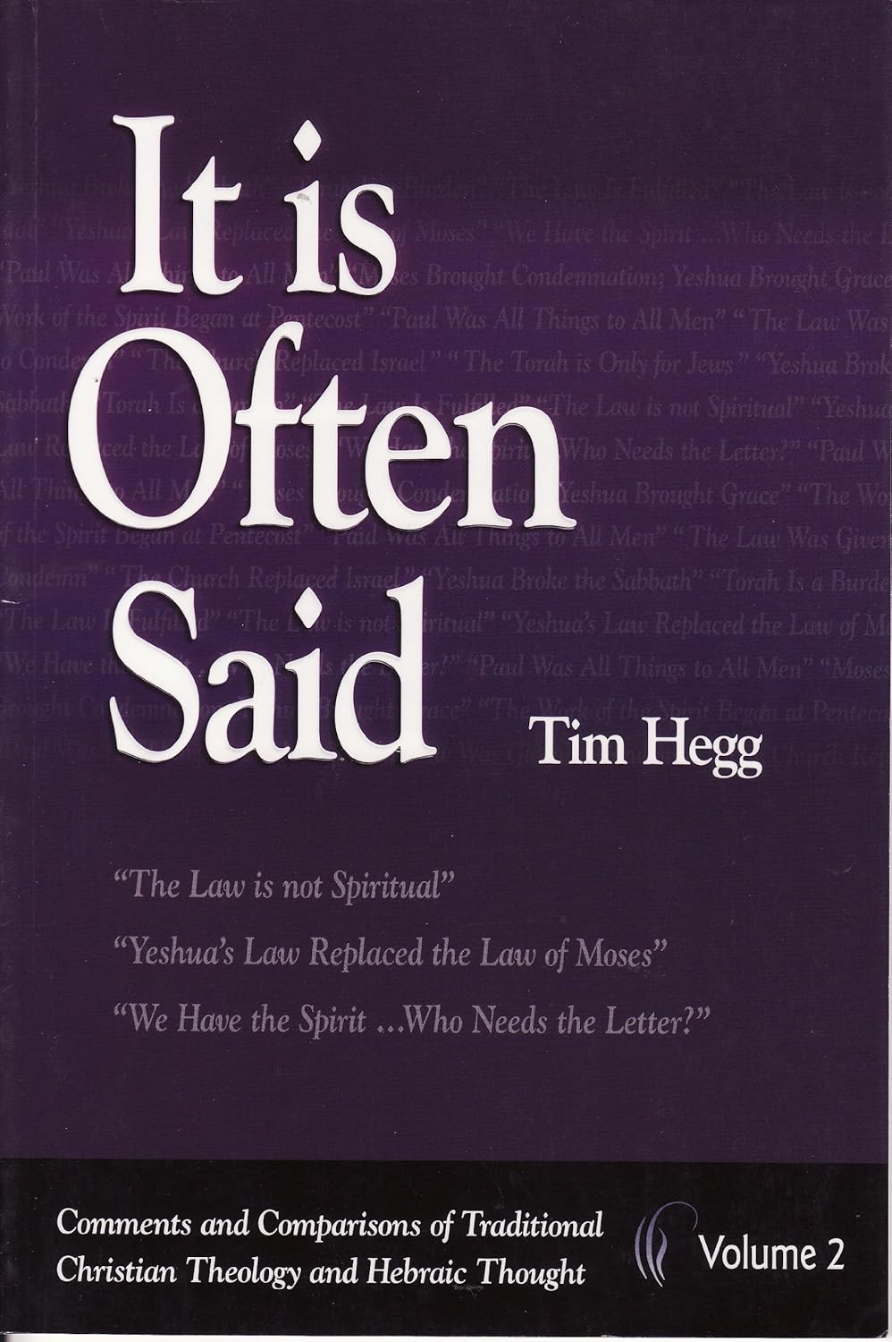 It Is Often Said (Volume 2): Tim Hegg: 9781892124050: Amazon.com: Books