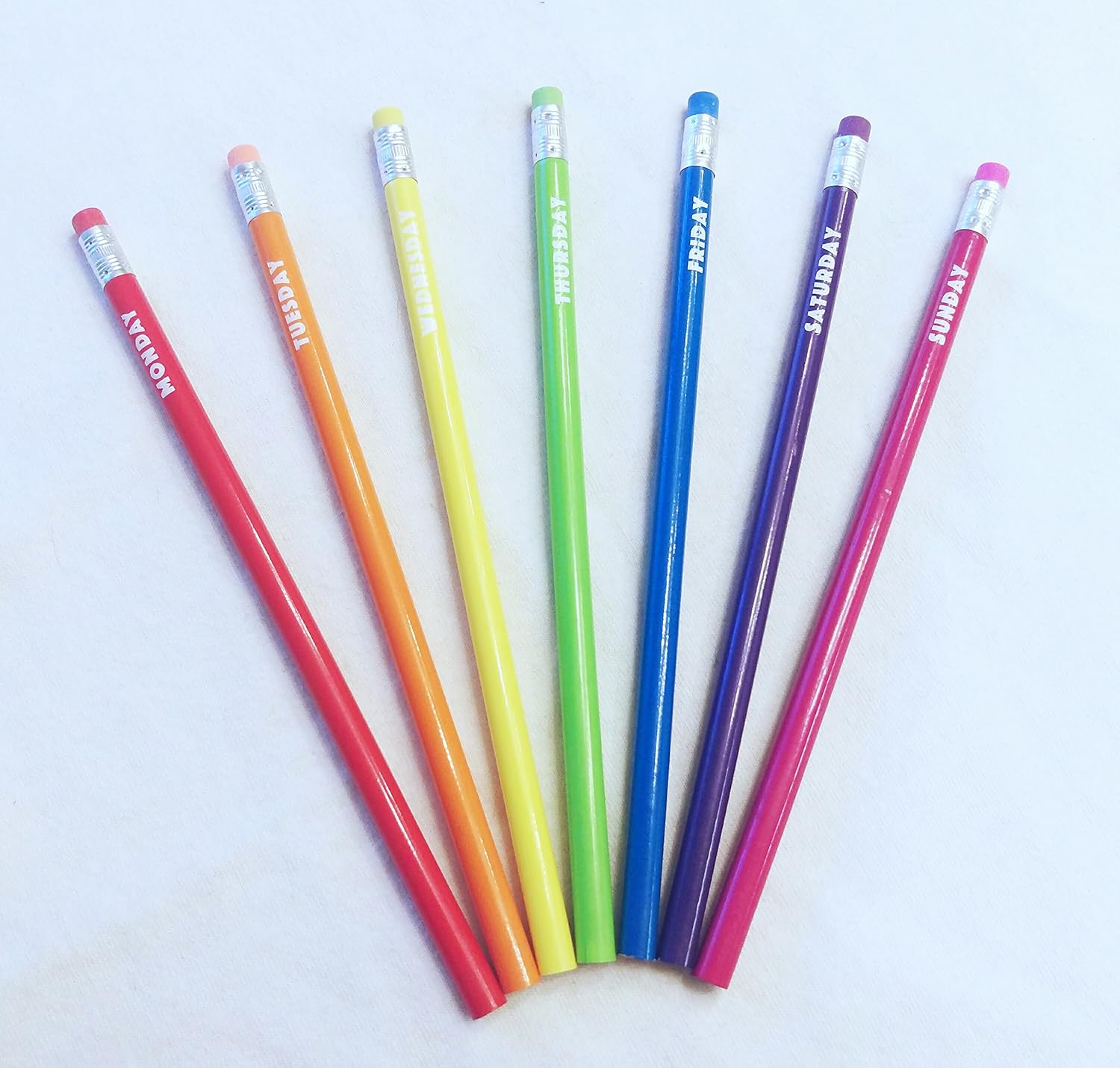 Amazon.com : 7 Days of the Week Pencil Set - Perfect for School or ...