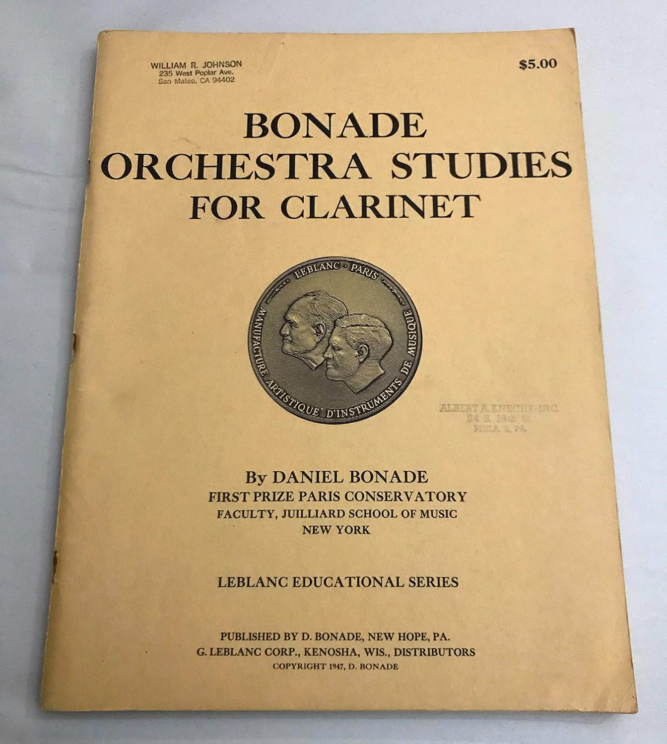 Bonade Orchestra Studies for Clarinet: Daniel Bonade: Amazon.com: Books