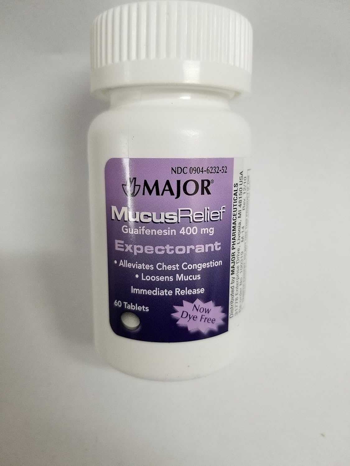 Amazon.com: Major Mucus Relief, 60 Tablets Per Bottle (Pack of 7 ...