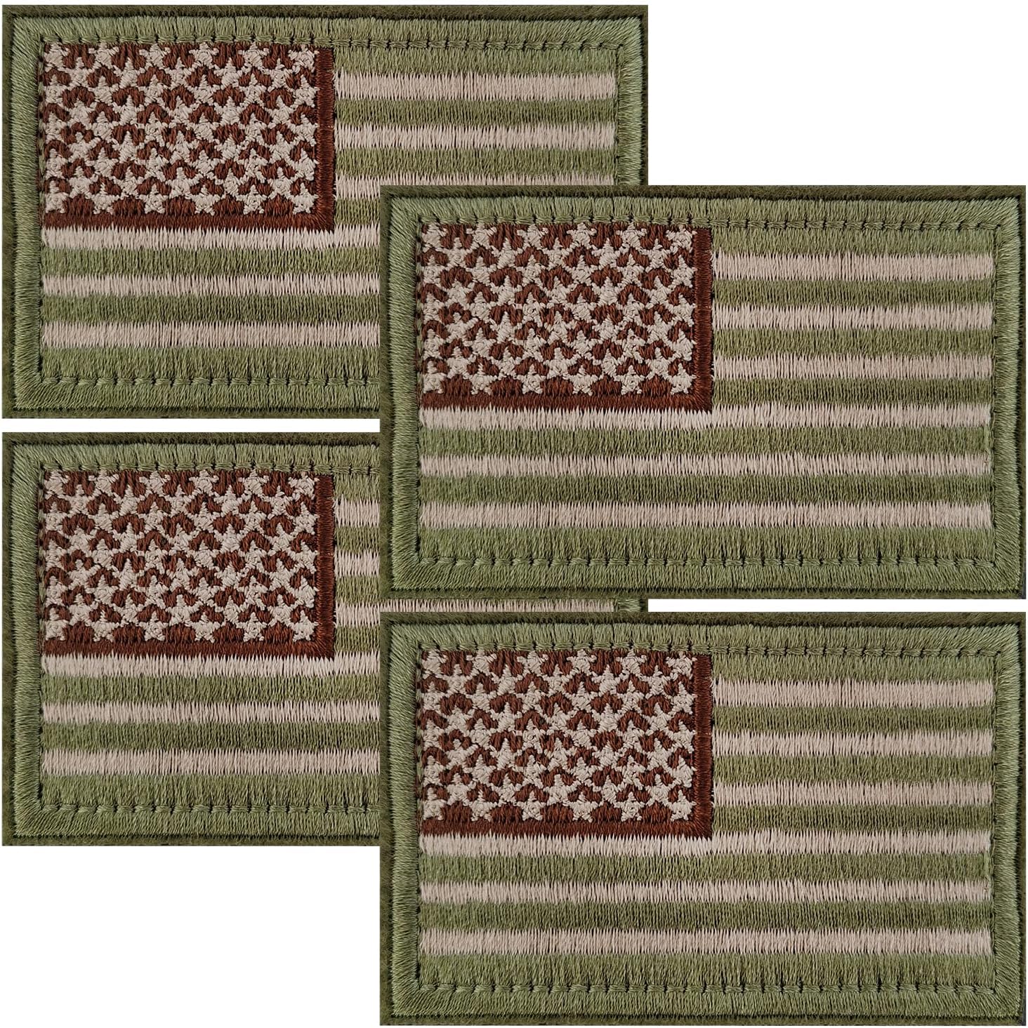 Amazon.com: 4 Pcs Premium USA Flag Patches for Military Uniforms ...