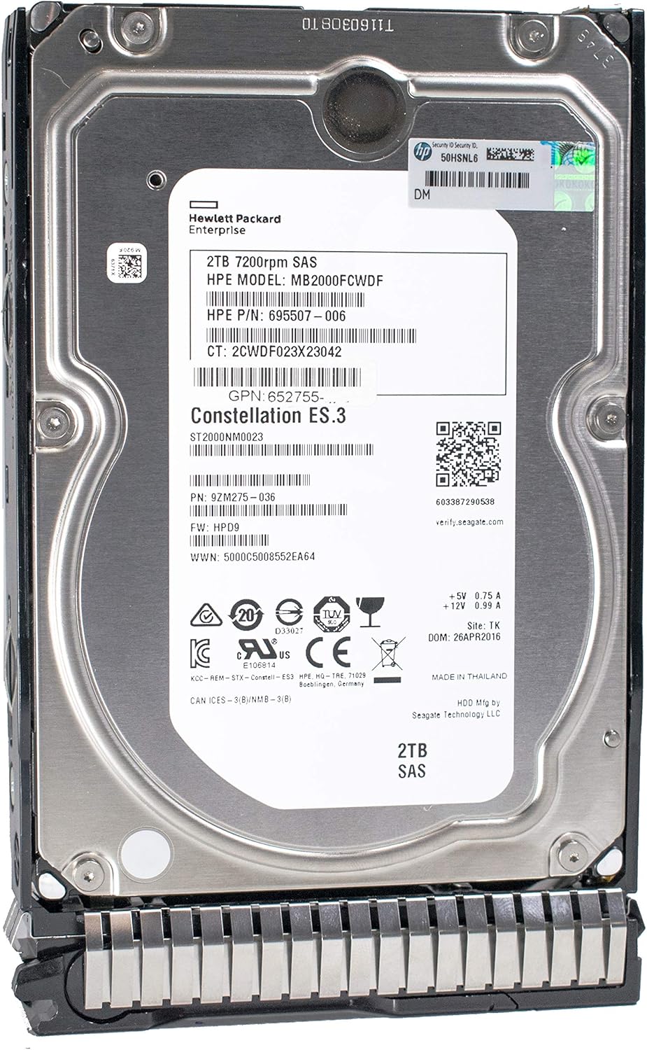 Amazon.com: HP Gen 8 | 652757-B21 | 2TB 7.2K RPM SAS 6Gb/s | 3.5" LFF ...