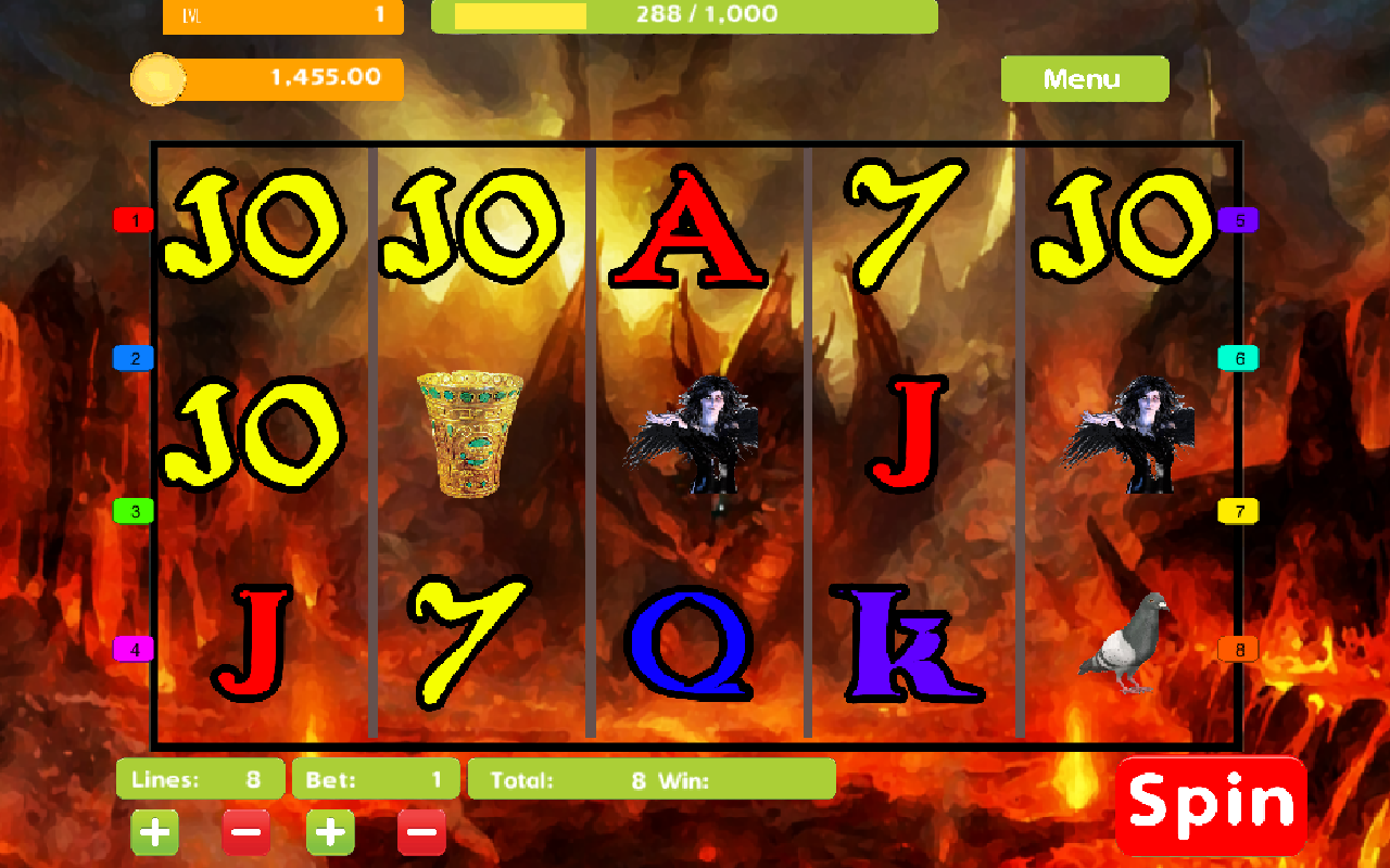 Fallen Angel Evil Demon of Hell Progressive Jackpot Luck Vegas Casino ...