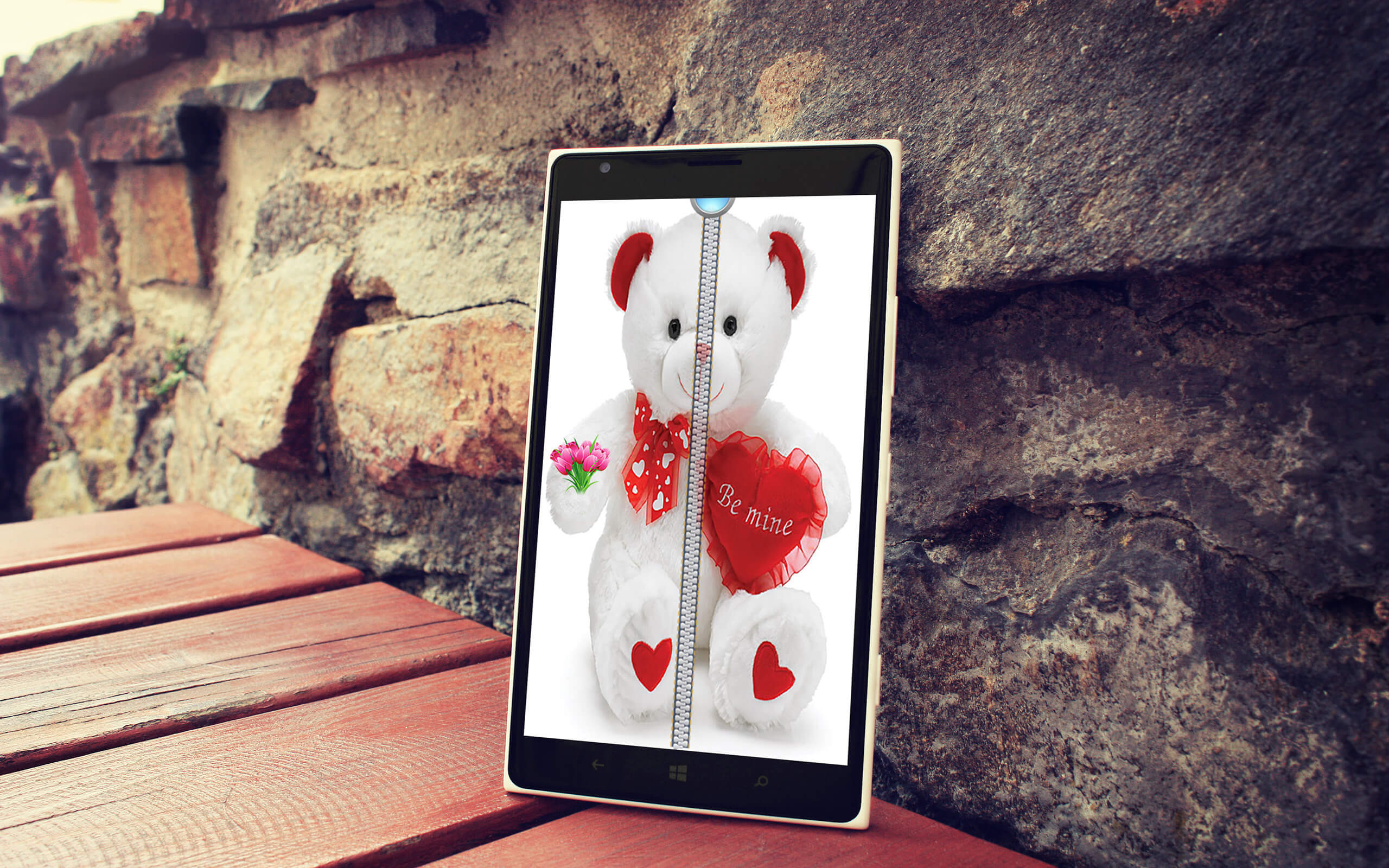 Cute Teddy Bear Zipper Lock - App on Amazon Appstore