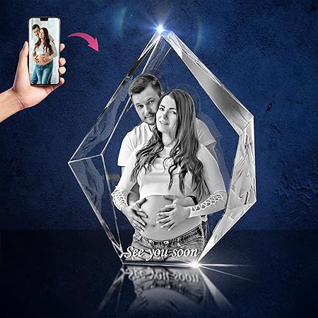 Amazon.com: 3D Crystal Photo - 3D Prestige Crystal Picture Engraved ...