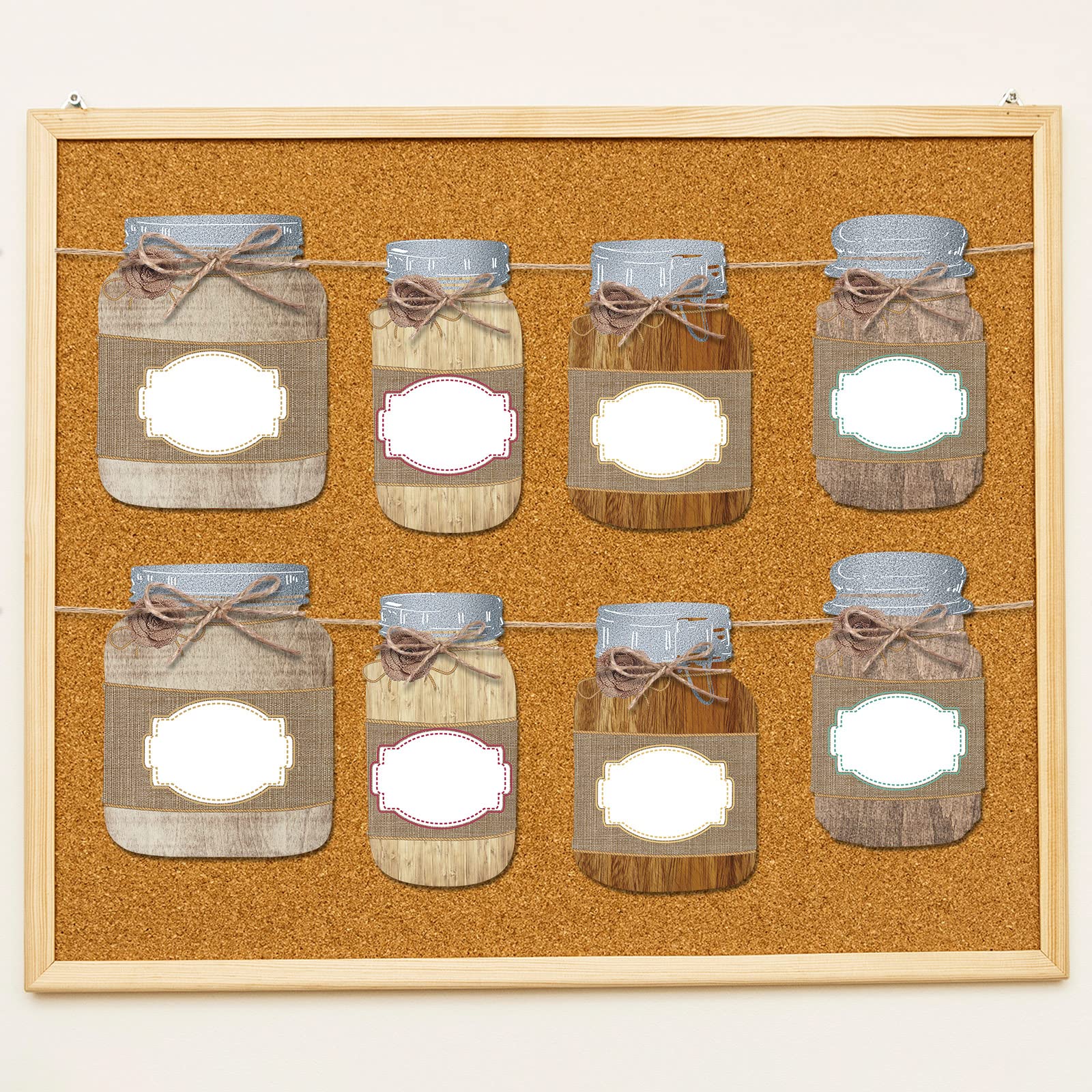 Snapklik.com : 48 Pieces Mason Jar Farmhouse Name Tags Mason Jar ...