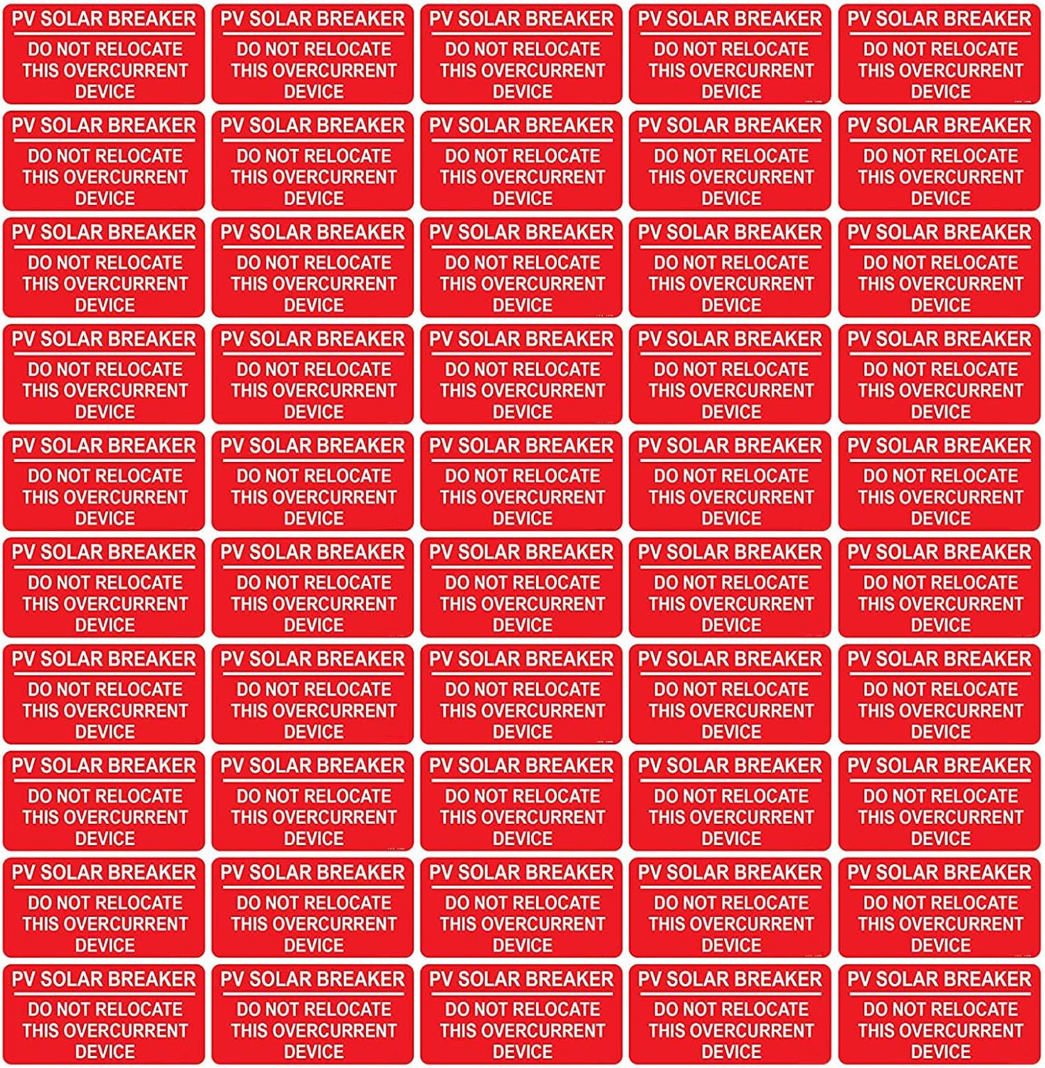 Amazon.com: CDXHOME 50PCS Premium Solar Breaker Label Pack - 2" x 1.1 ...