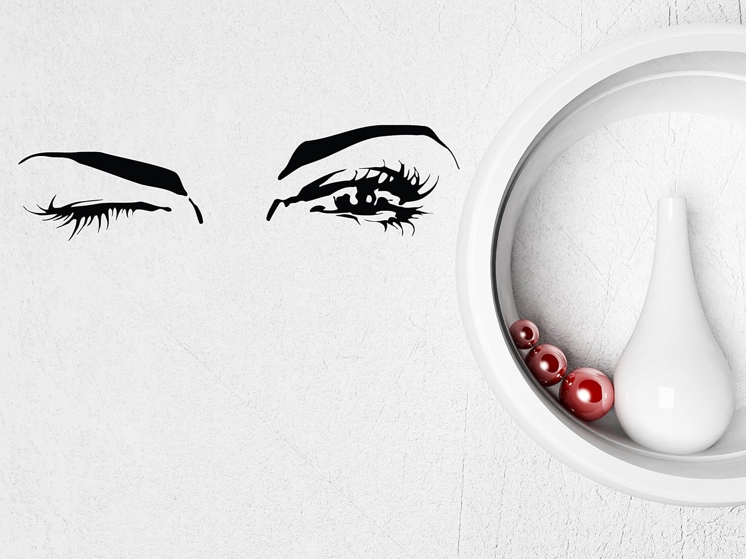 Amazon.com: Beautiful Eyes Big Eye Lashes Wink Decor Wall Art Mural ...