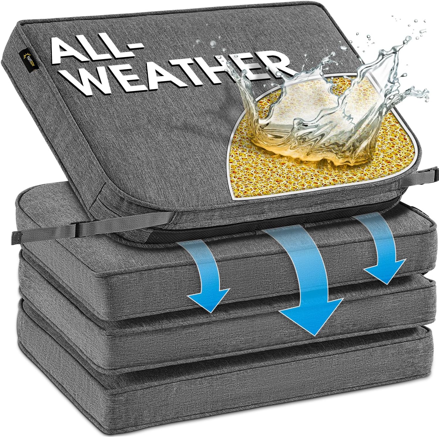 Amazon.com: SUNROX DryFast Foam Outdoor Chair Cushion with DryMesh ...