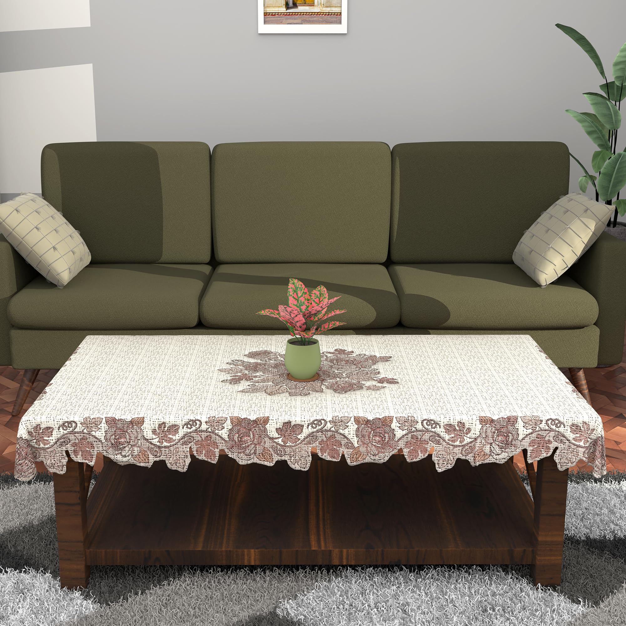 Buy Kuber Industries Wrinkle Free 4 Seater Dining Table Cover for ...