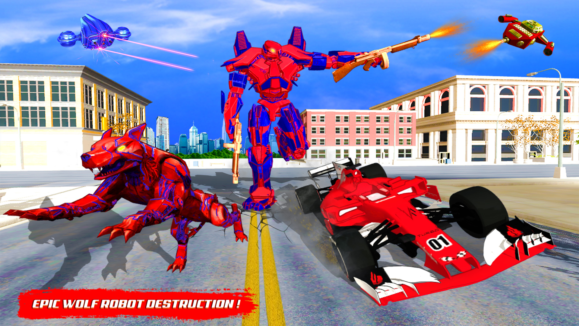 Wolf Robot Car Transform Game - App on Amazon Appstore