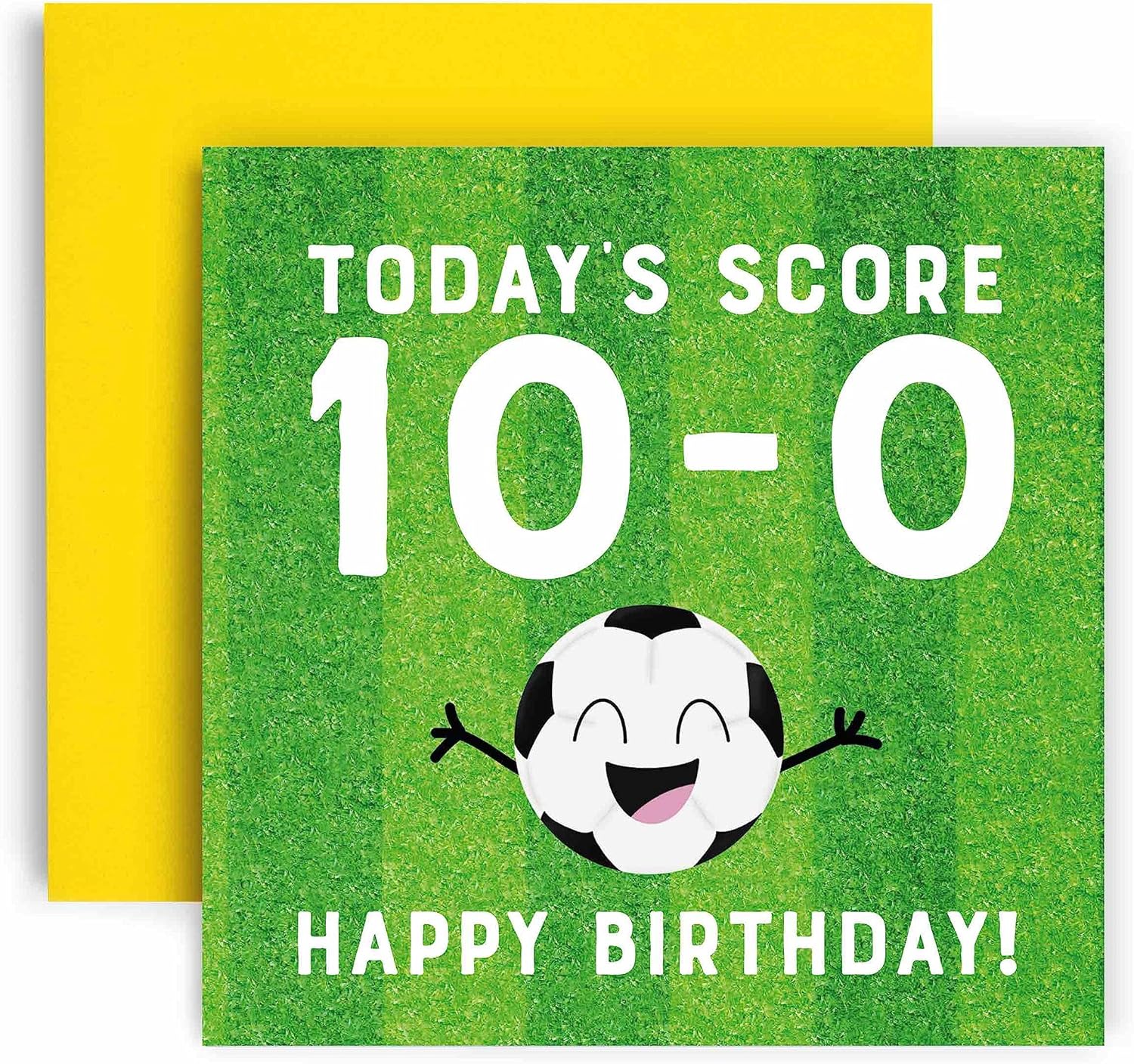 Huxters 10th Birthday Card – Cards for Boys Girls Football Goals Scored ...