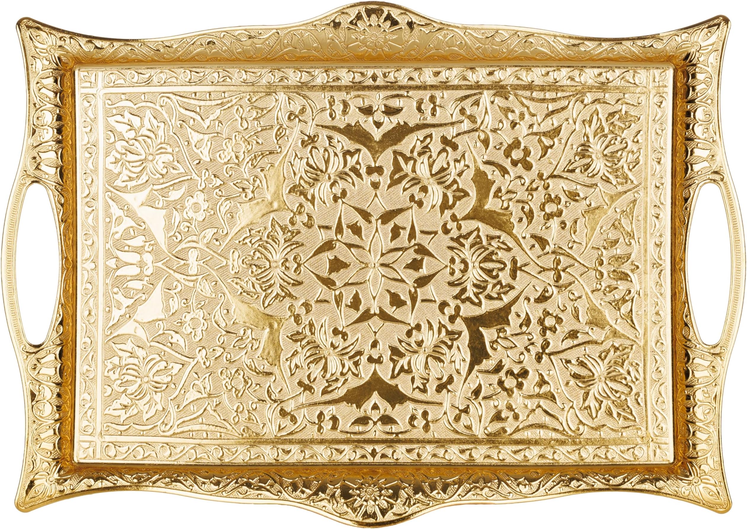 Amazon.com: VOSAREA Stainless Steel Serving Tray Rectangular Metal ...