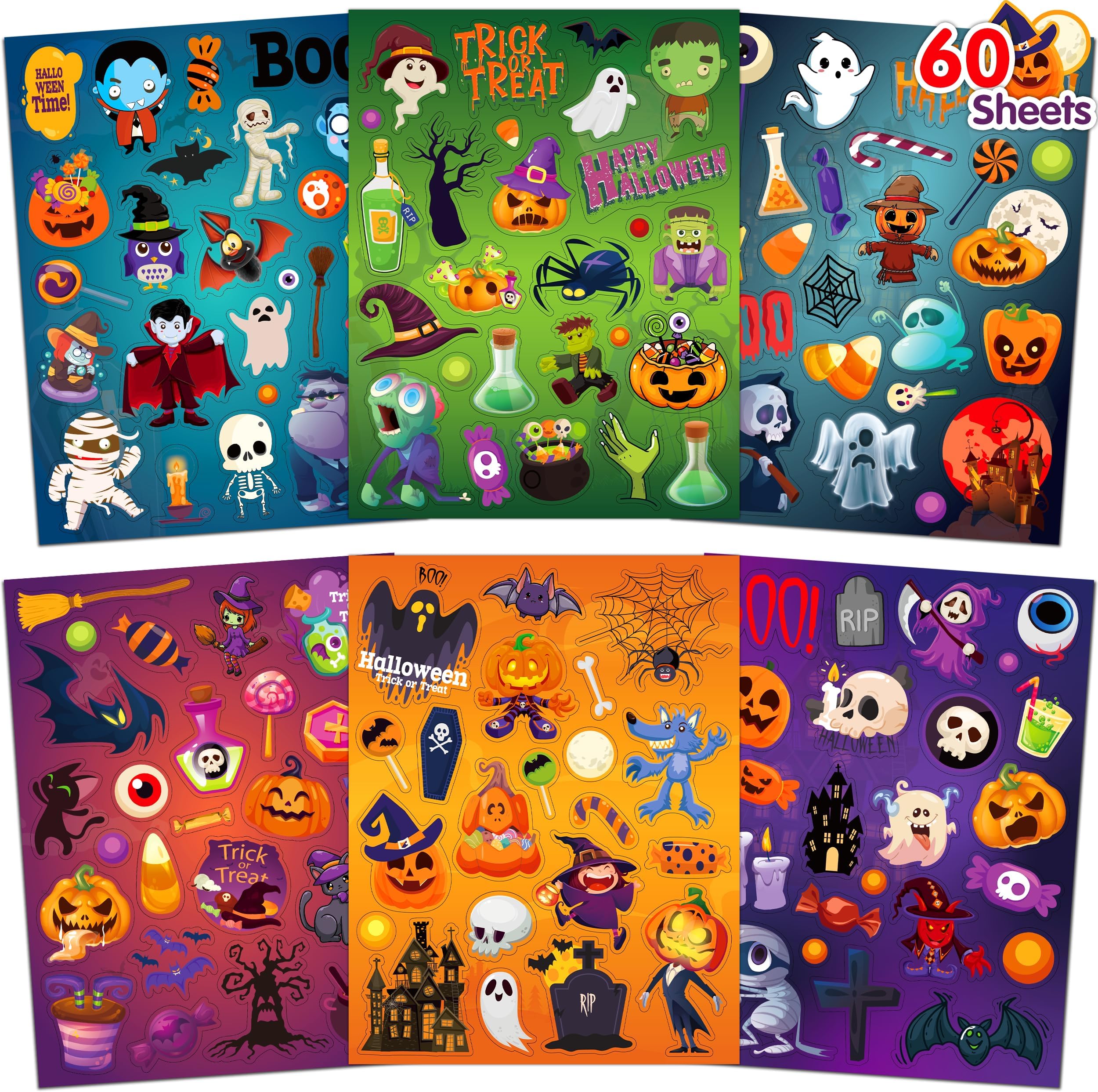 Amazon.com: Halloween Stickers for Kids 400 Assortment Stickers for ...