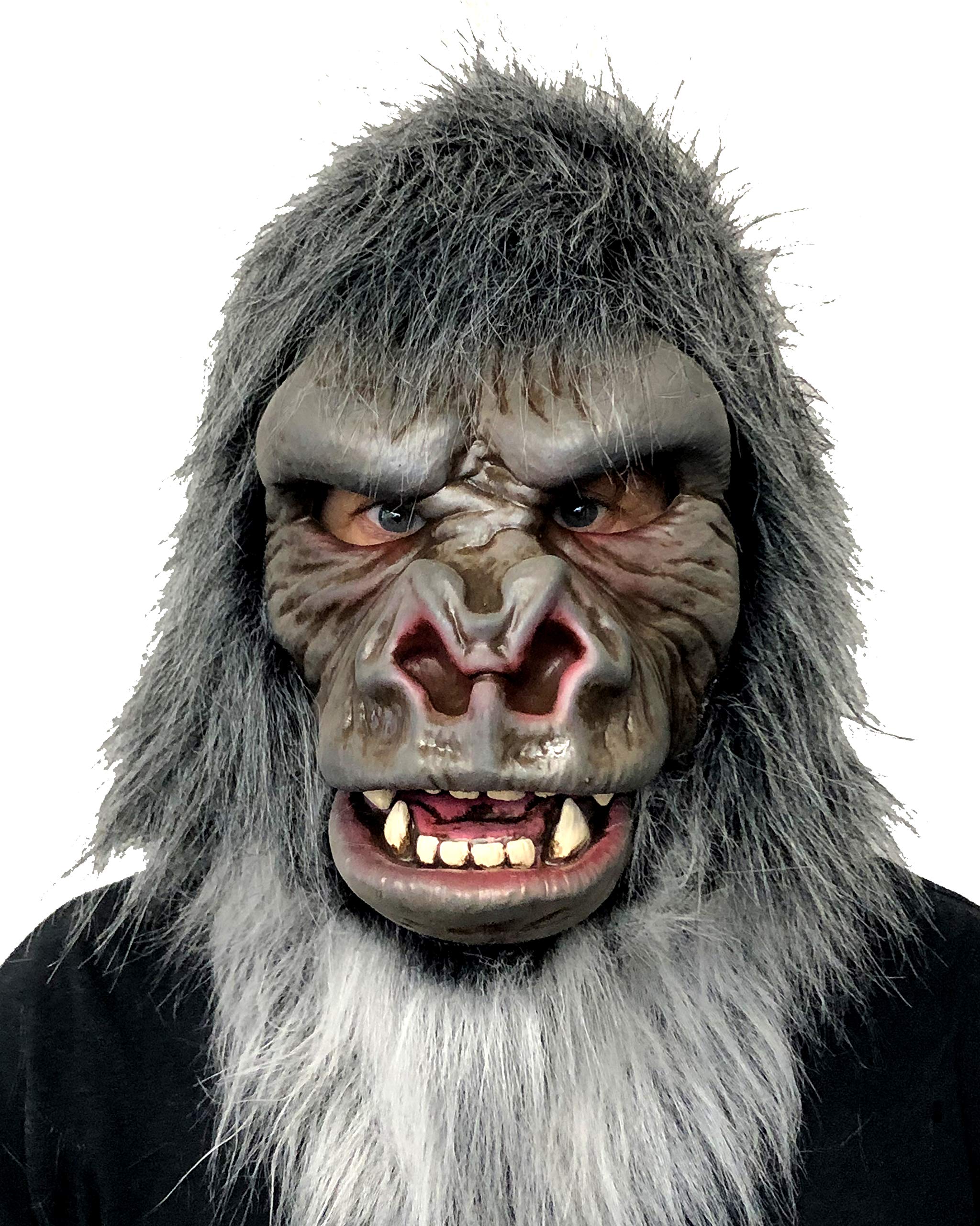 Amazon.com: Zagone Studios Silver Back Gorilla Ape Primate Mask with ...