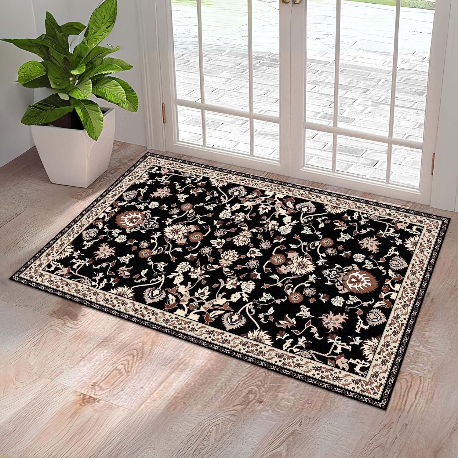 Amazon.com: Washable Entryway Rug 3x5 | Non Slip Rugs Runners for ...
